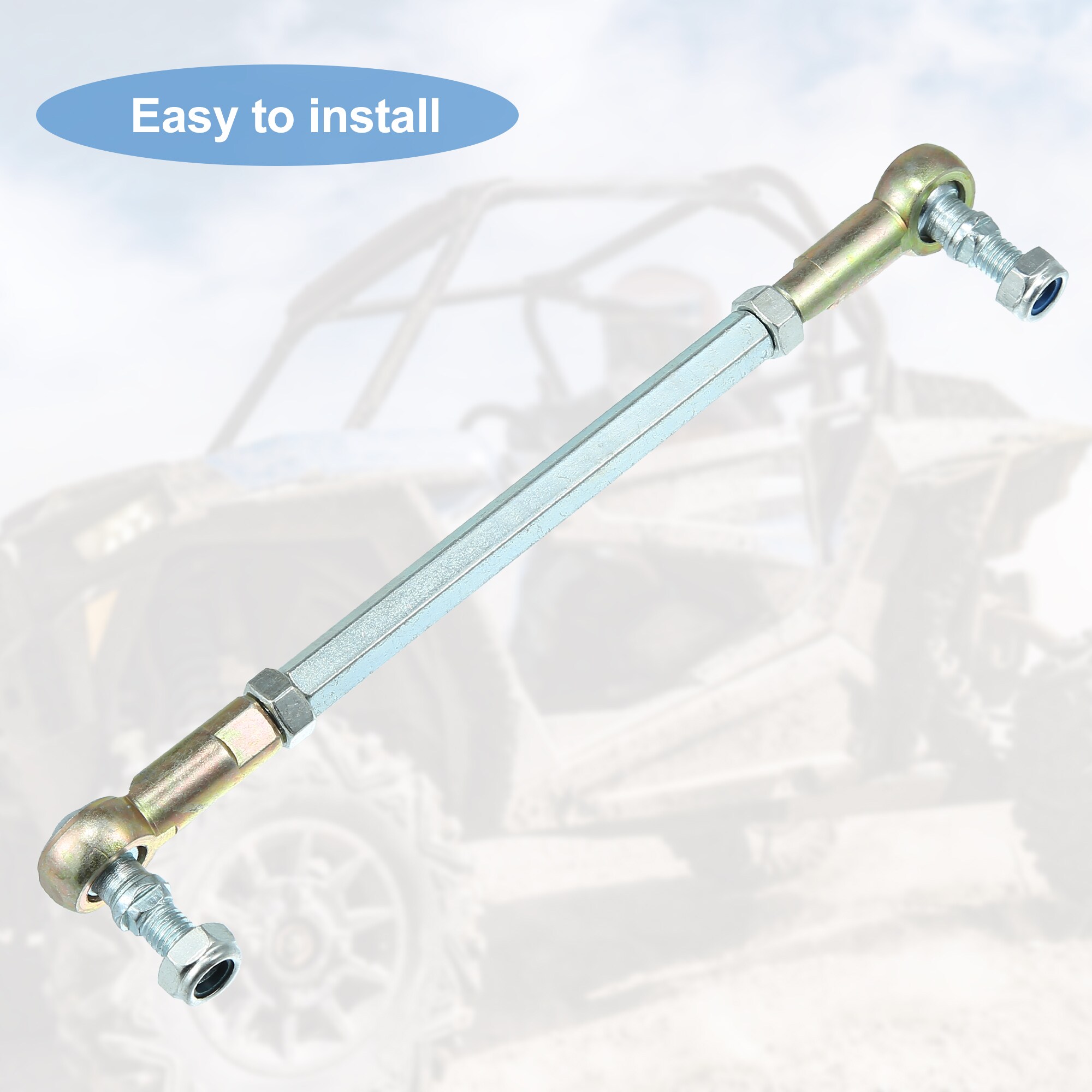 Unique Bargains M8 185mm Steering Tie Rod Ball Joint for 50cc 70cc 90cc ...