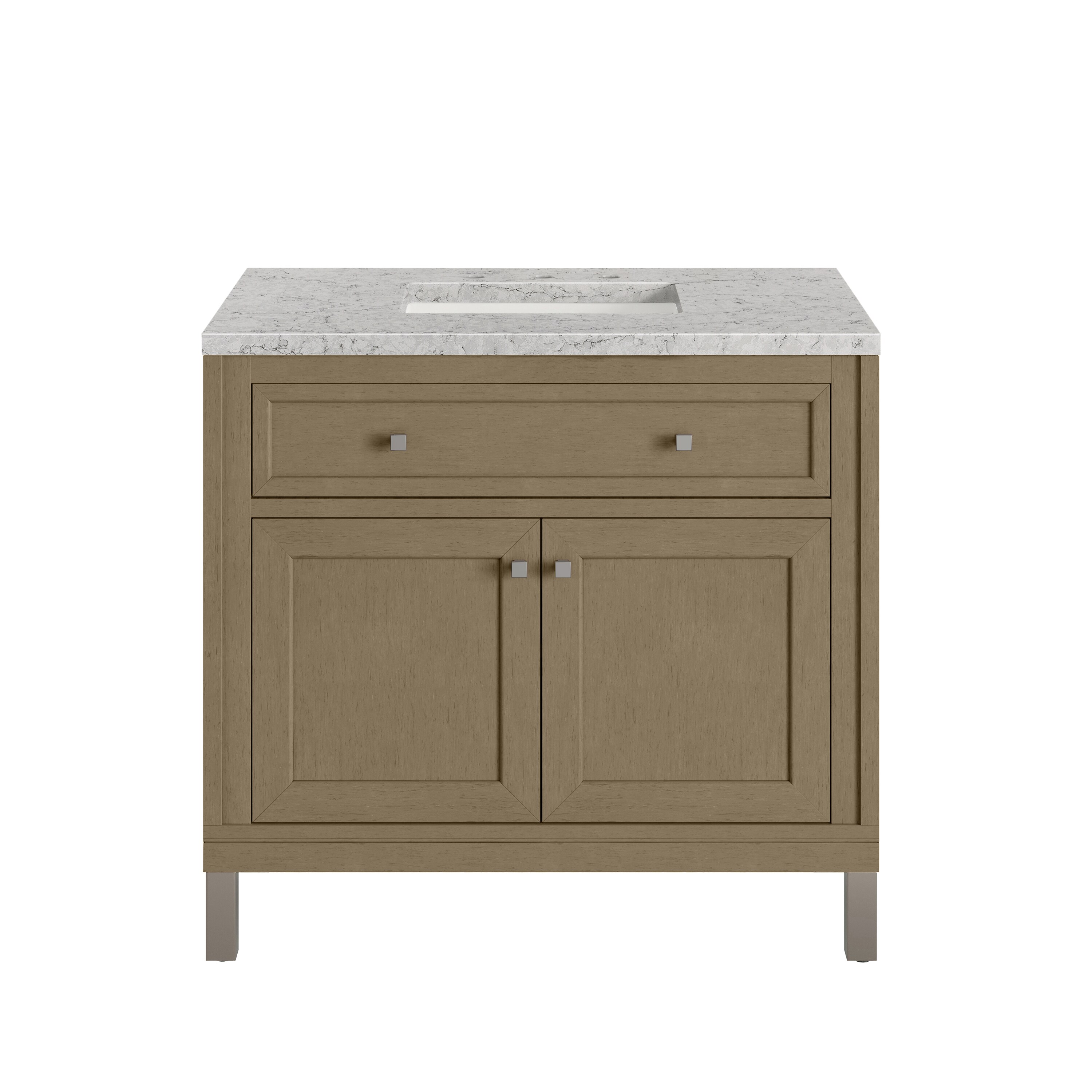 James Martin Vanities Chicago 36-in Walnut Whisper Undermount Single ...