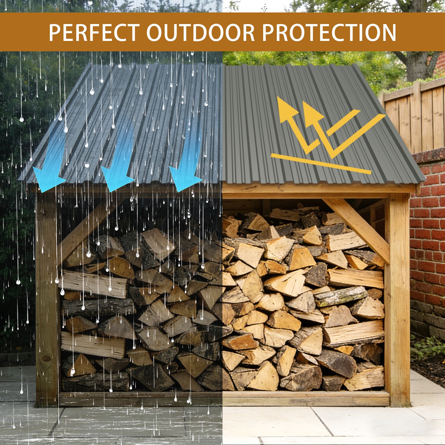 Mondawe 1.57-ft x 6.07-ft Corrugated Galvanized Steel Roof Panel 20 ...
