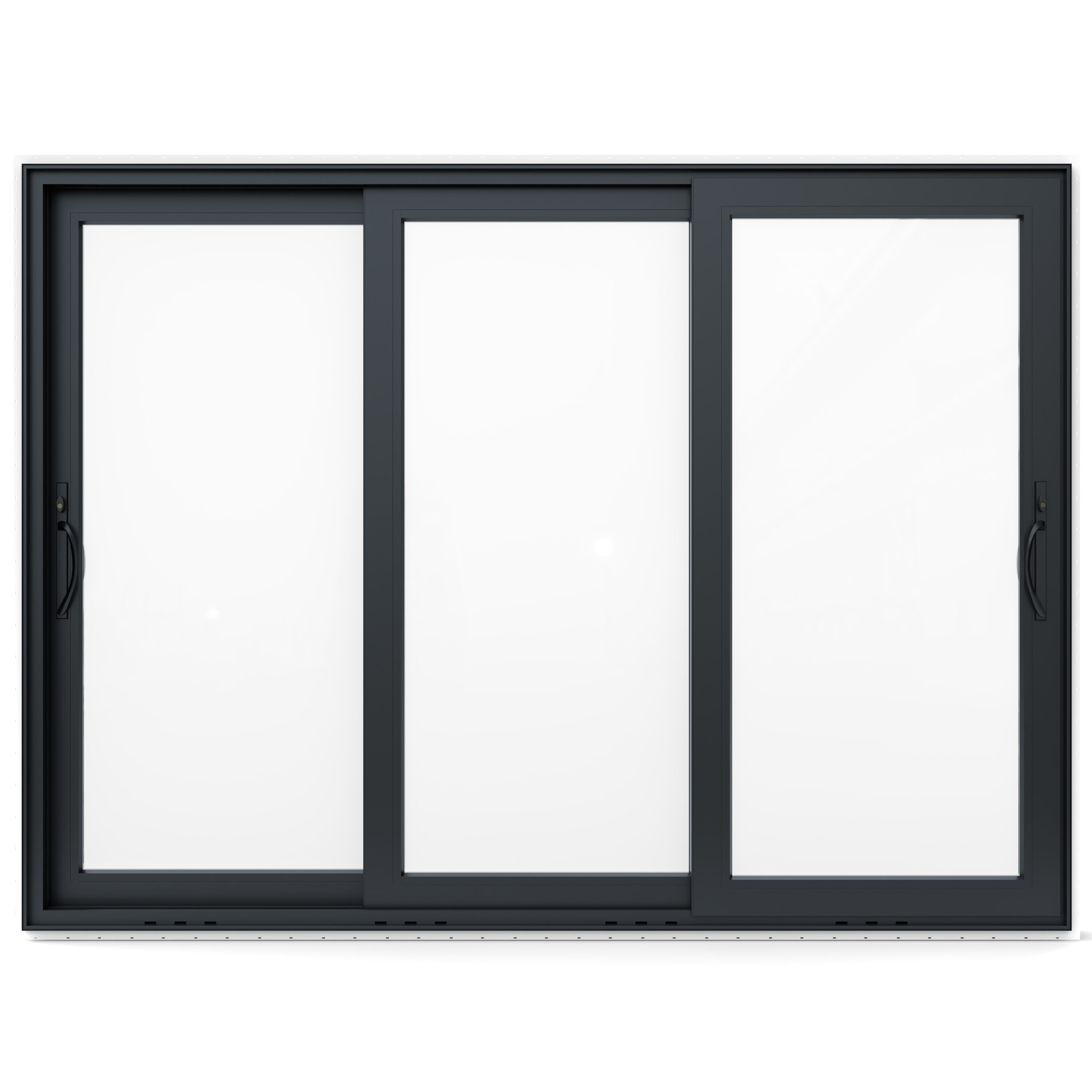 JELD-WEN V-4500 Multi-Slide 105-in x 80-in x 8-9/16-in Jamb Black Vinyl ...