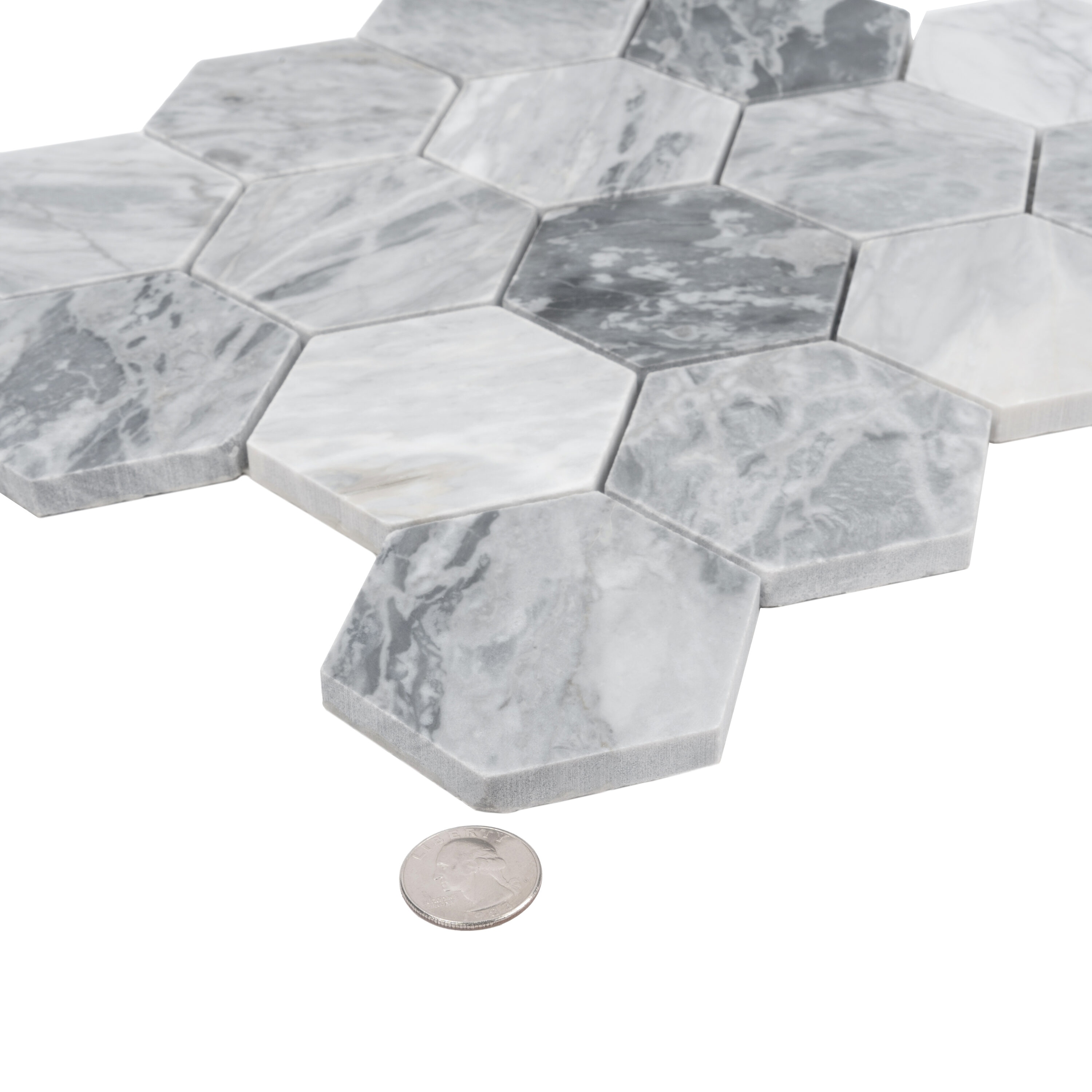 Apollo Tile Sample - Toscana Light Gray 4-in x 5-in Honed Patterned ...