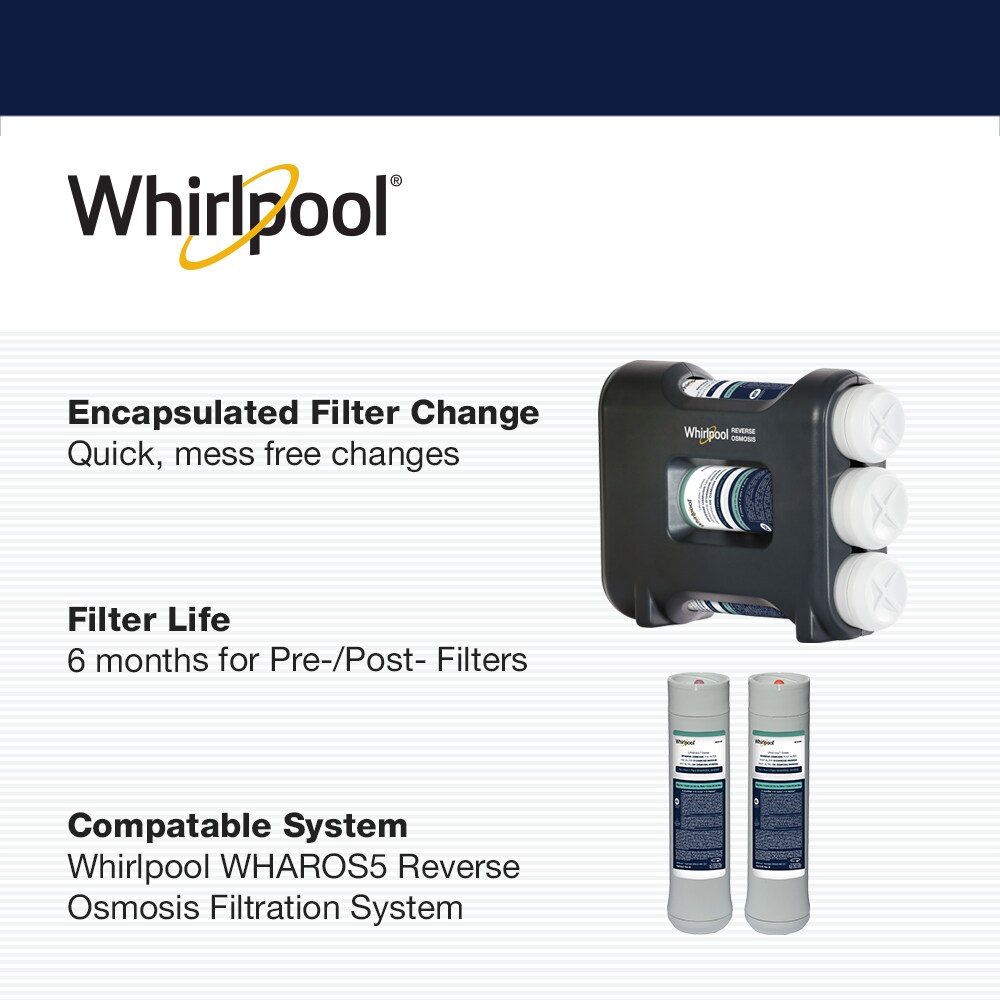 Whirlpool WHEERF Carbon Block Under Sink Replacement Filter (Pack of- 2 ...