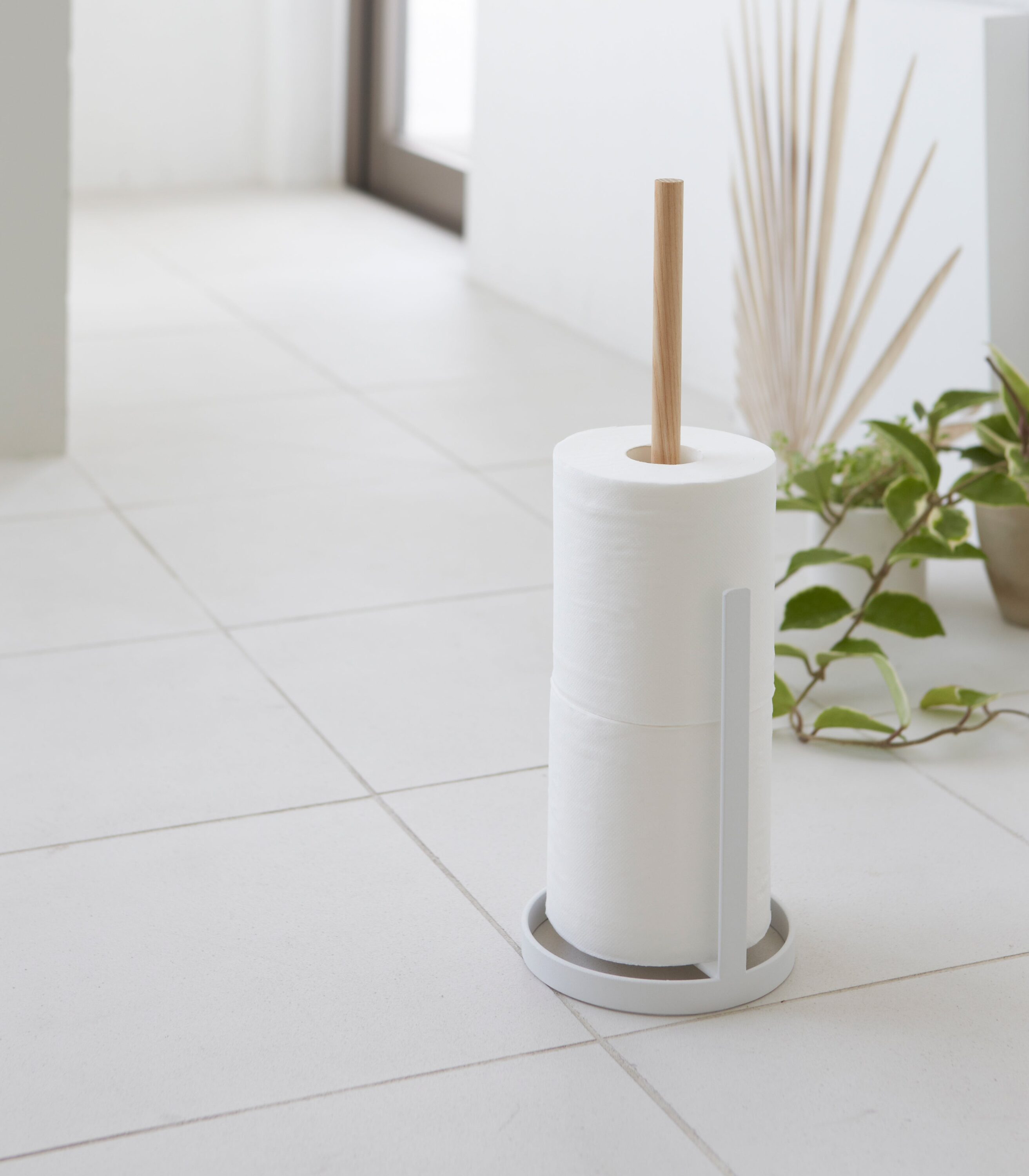 Yamazaki Toilet Paper Stocker - Steel + Wood in the Toilet Paper ...