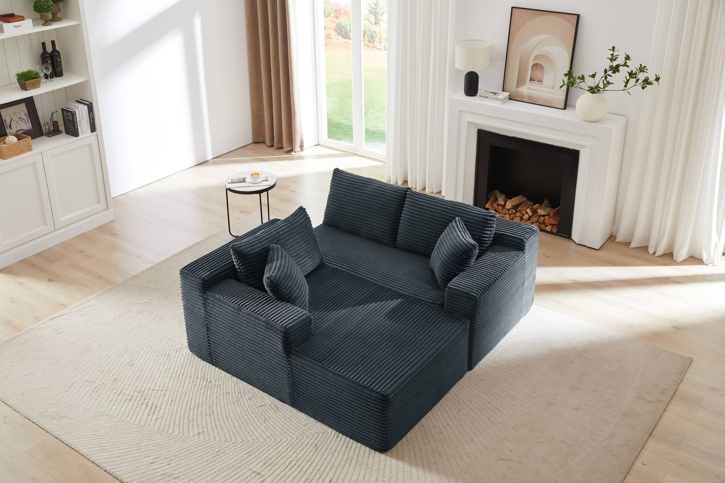 Siavonce 103-in W Modern DARK GREY 6+seats Sectional in the Couches ...