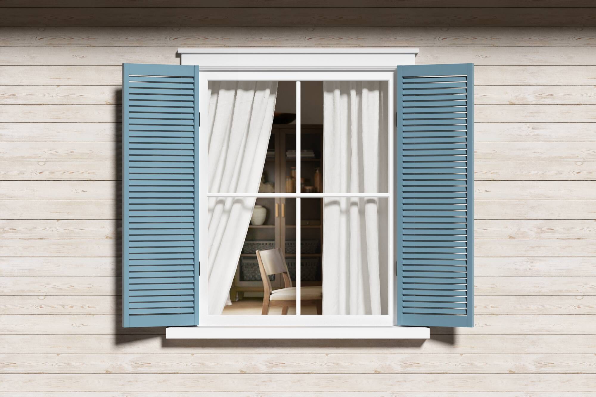 Tinyhomie 2 PCS Rod Pocket Back Tab Privacy Curtain Pair White 52x84 in ...
