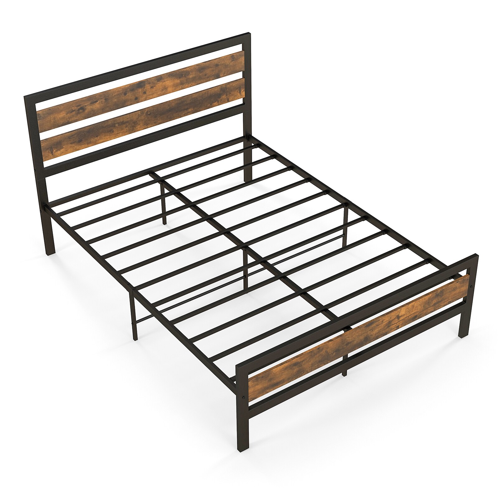 SUGIFT Queen 77-in L x 57-in W x 39.5-in H Heavy-Duty Metal Platform ...