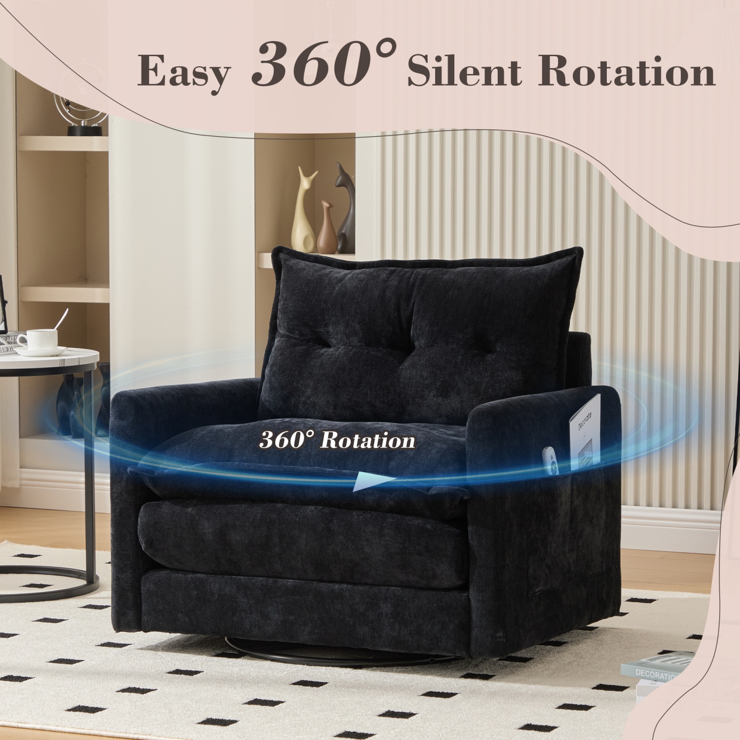 Streamdale Furniture Swivel Barrel Accent Chair in the Chairs ...