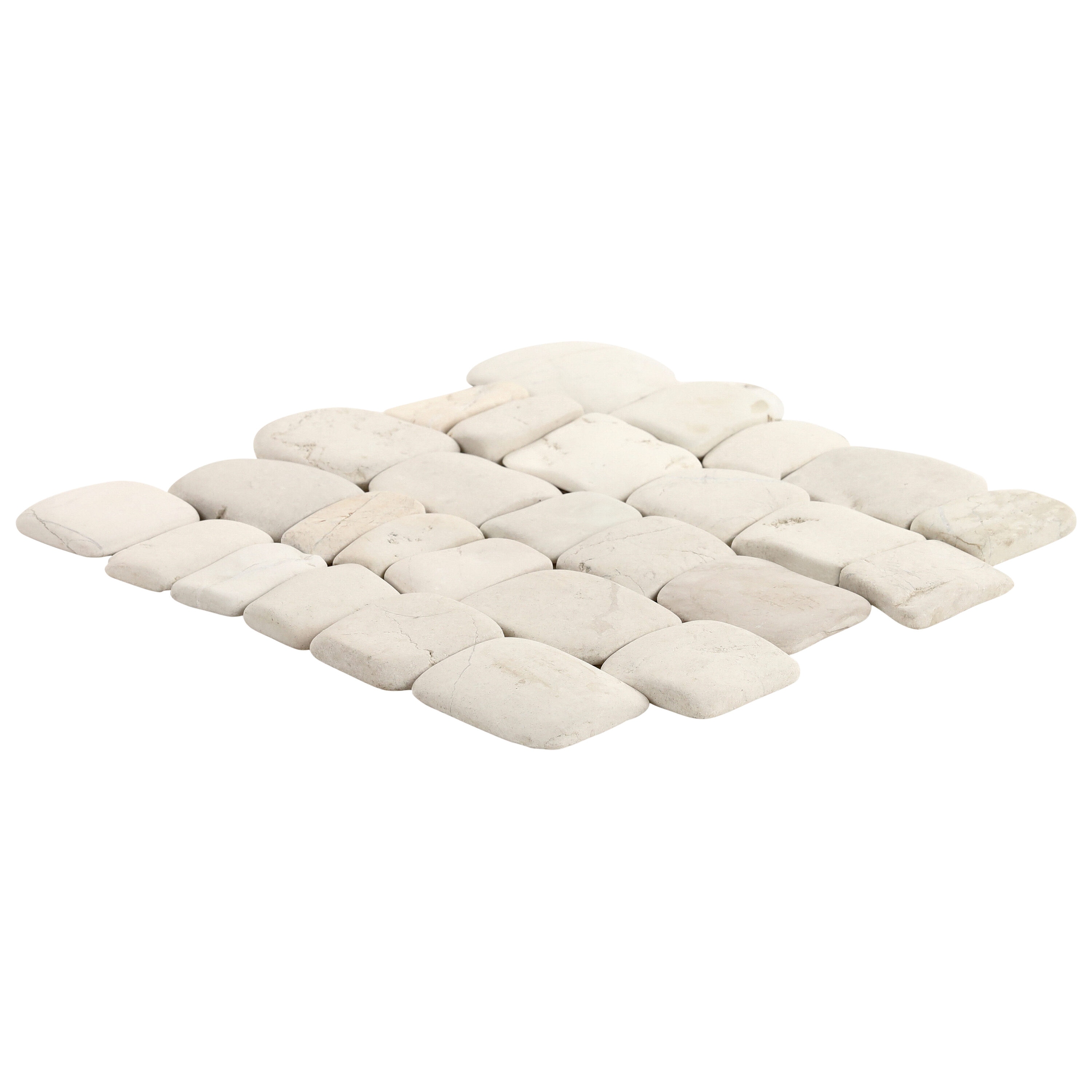 Artmore Tile Sample - Landscape Pathway Lovina White 6-in x 6-in ...