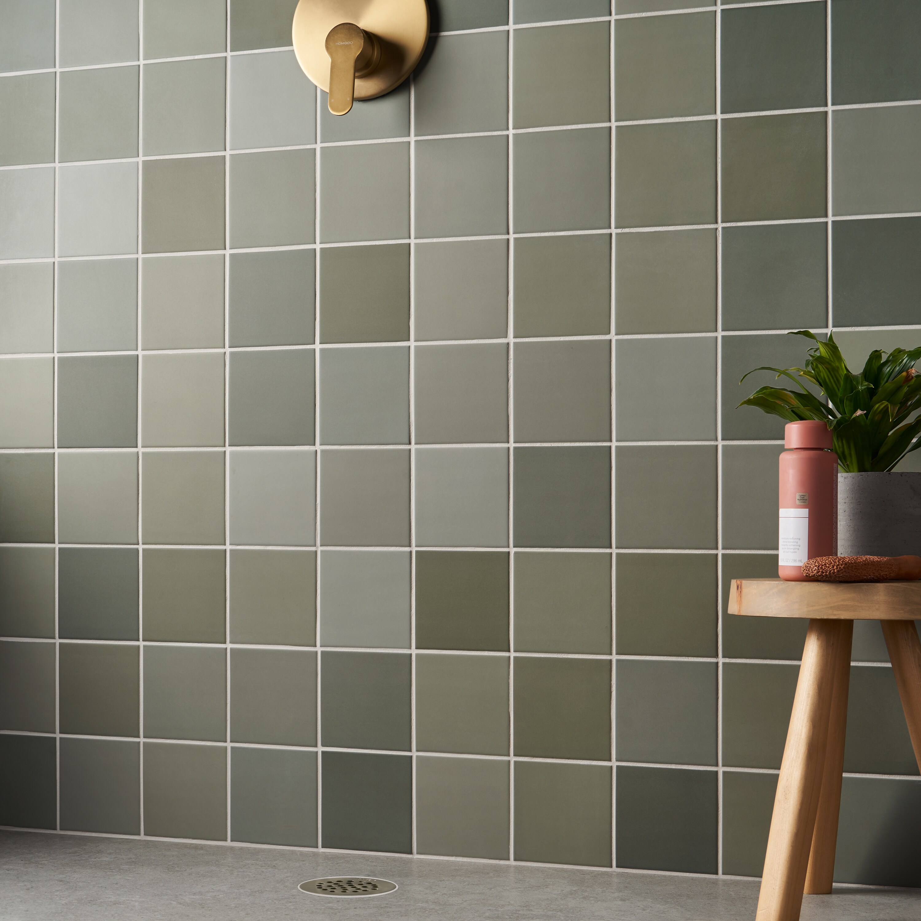 Artmore Tile Sample - Genera Sage Green 5-in x 5-in Matte Porcelain ...