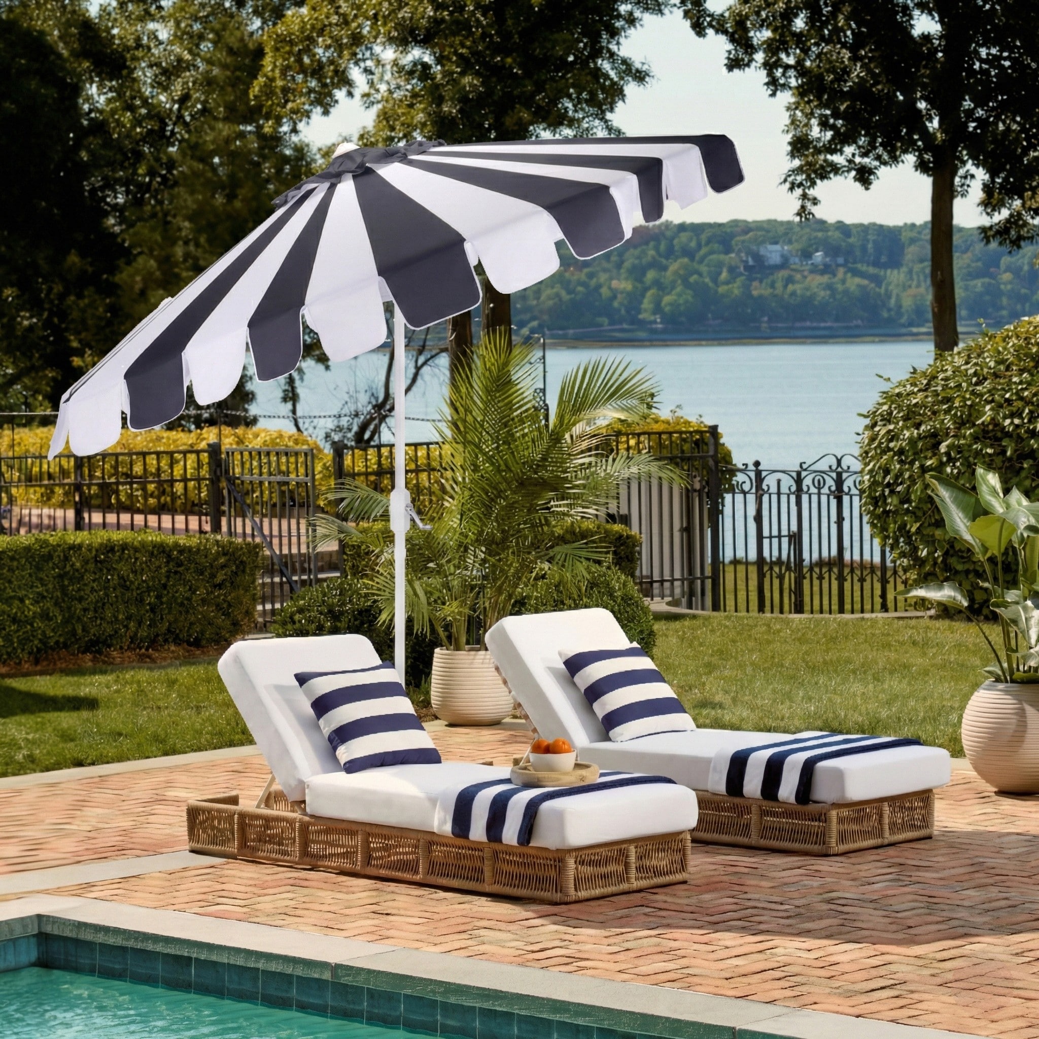 Safavieh Aluminum-Frame Patio Umbrellas & Accessories at Lowes.com