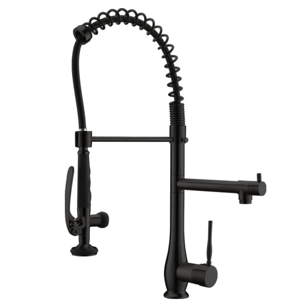 Boyel Living Matte Black Single Handle No Sensor Gooseneck Pull Down ...