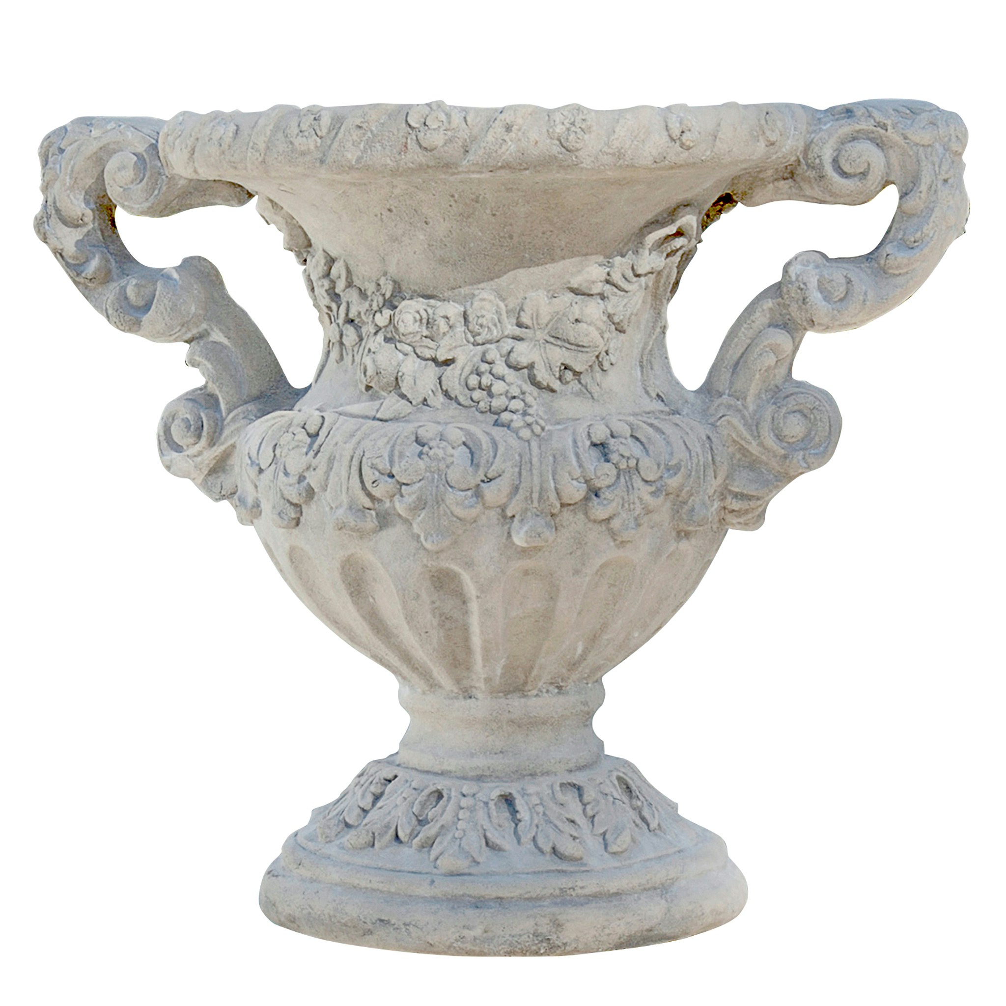 Design Toscano Urn 25.5-in W x 31-in H Off-white Fiberglass Outdoor ...