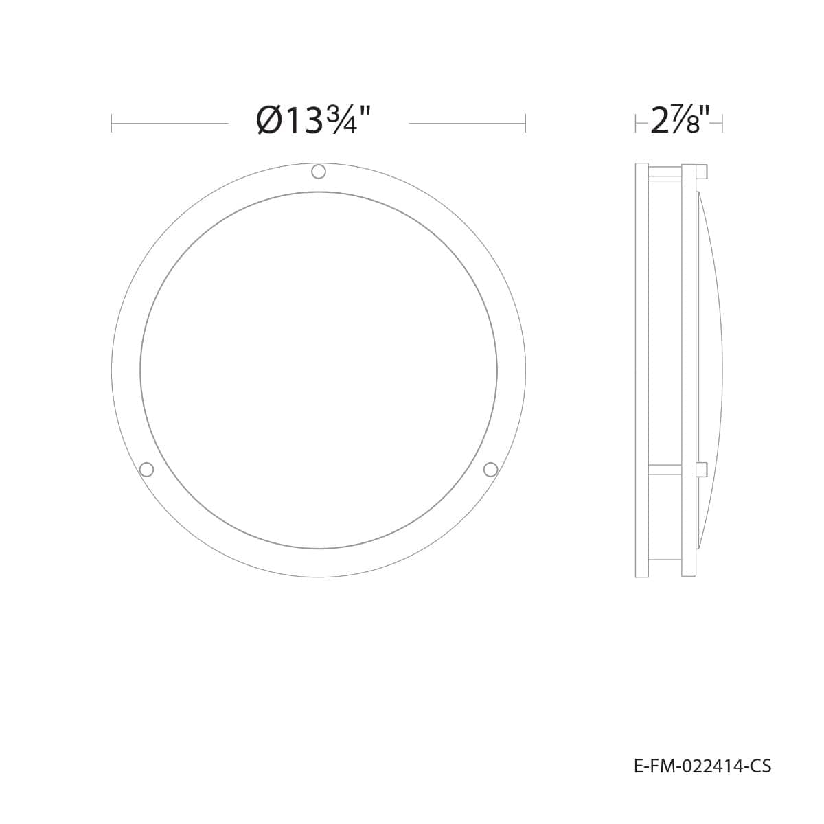 East Grove Home Builder Essential Axis LED 14in Round Flush Mount 20W ...
