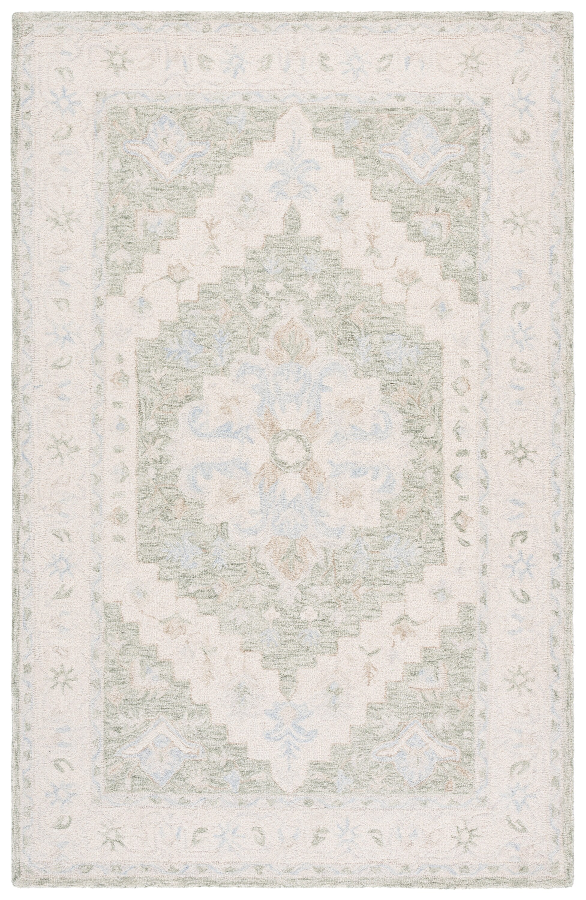 Safavieh Heritage 525 Light Green/Beige Traditional 4ft x 6ft Small ...