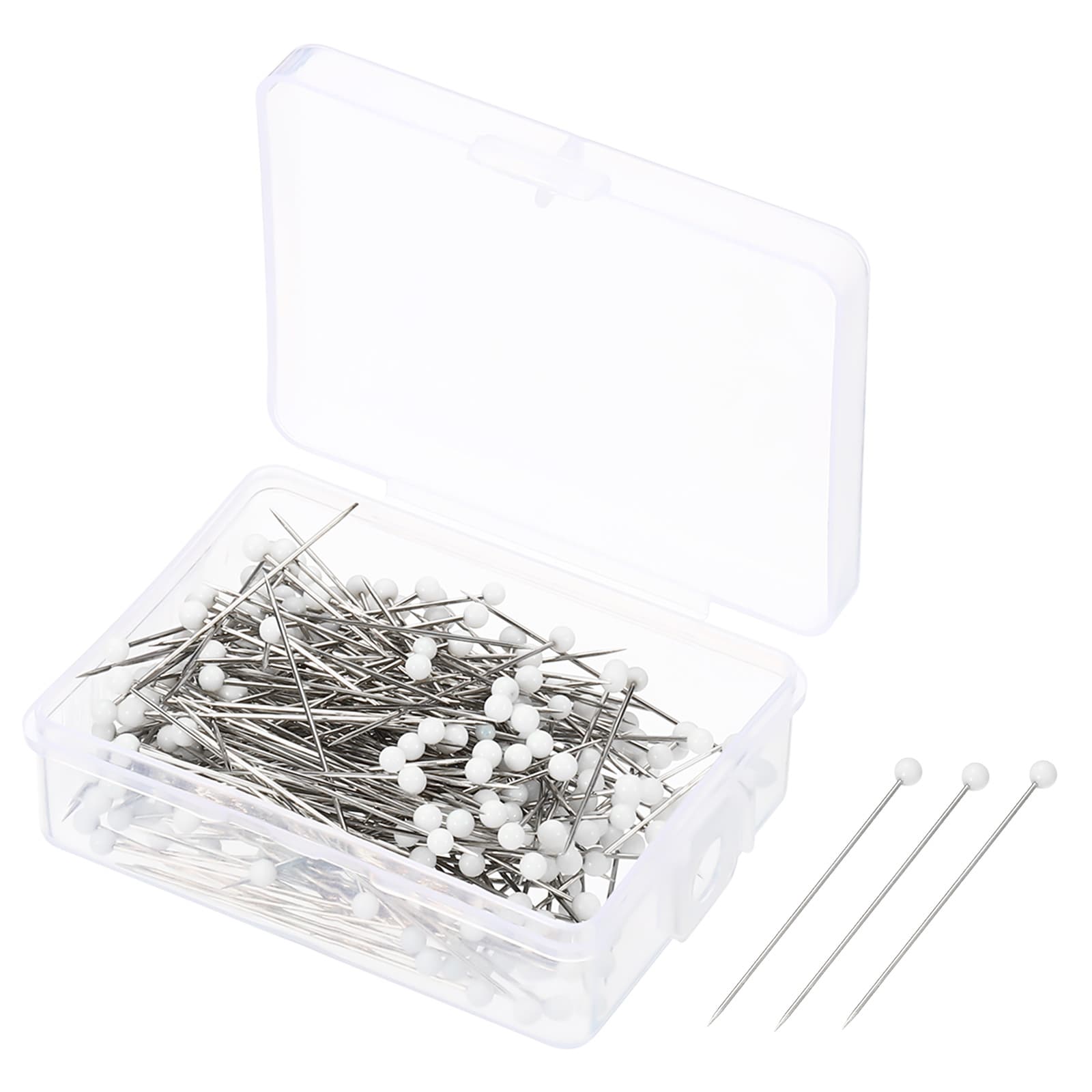 PATIKIL Sewing Pins 250pcs Ball Glass Head Straight Quilting Pin for ...