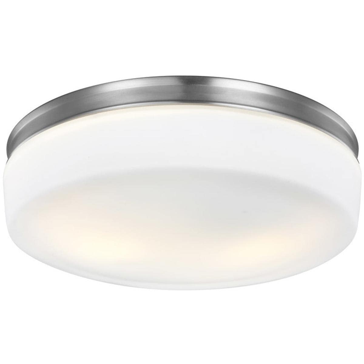 Bowery + Grove 51267-SNWO Bovina 2 Light 135 inch Satin Nickel Flush ...