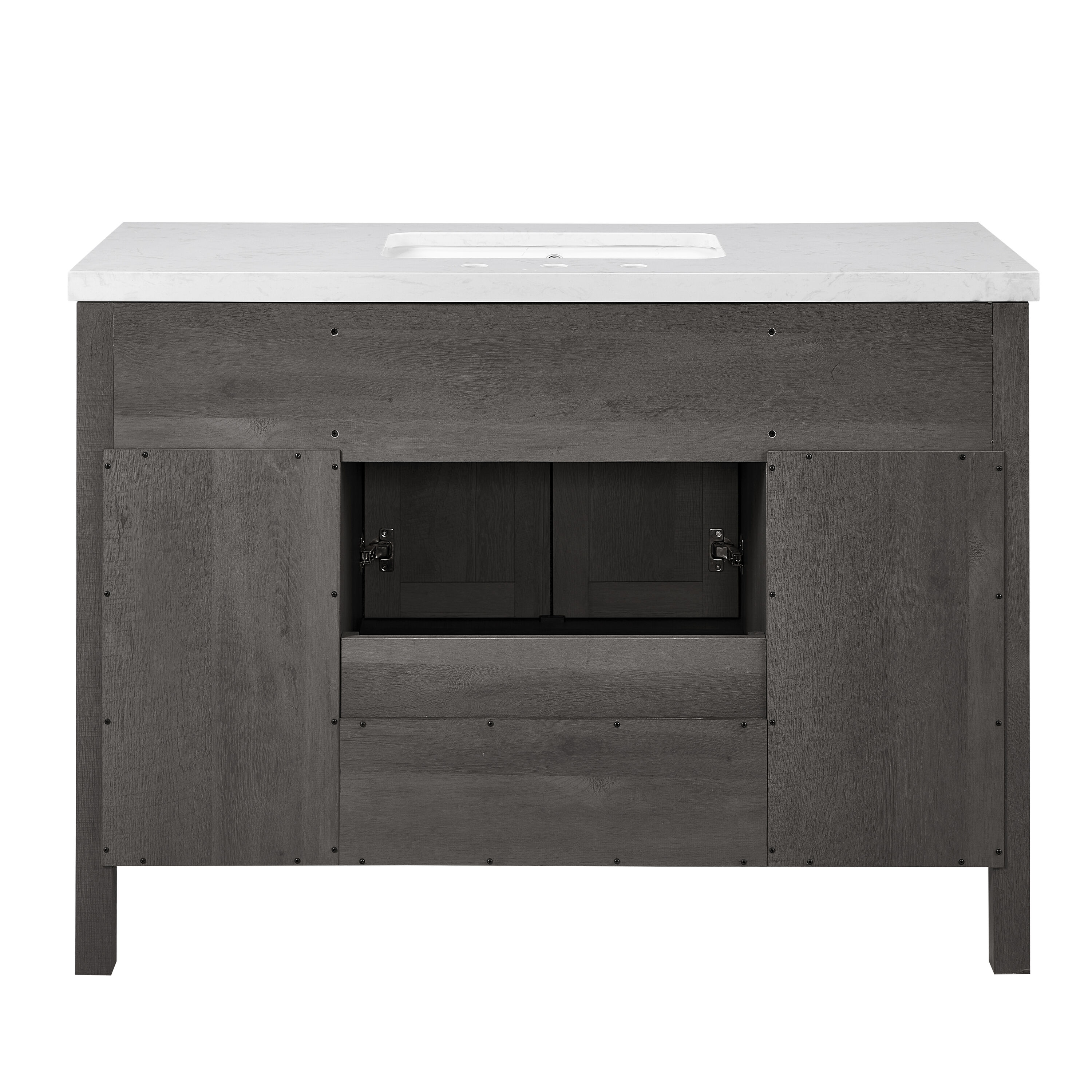 BridgePoint Home Daisy 48-in Grey Undermount Single Sink Bathroom ...