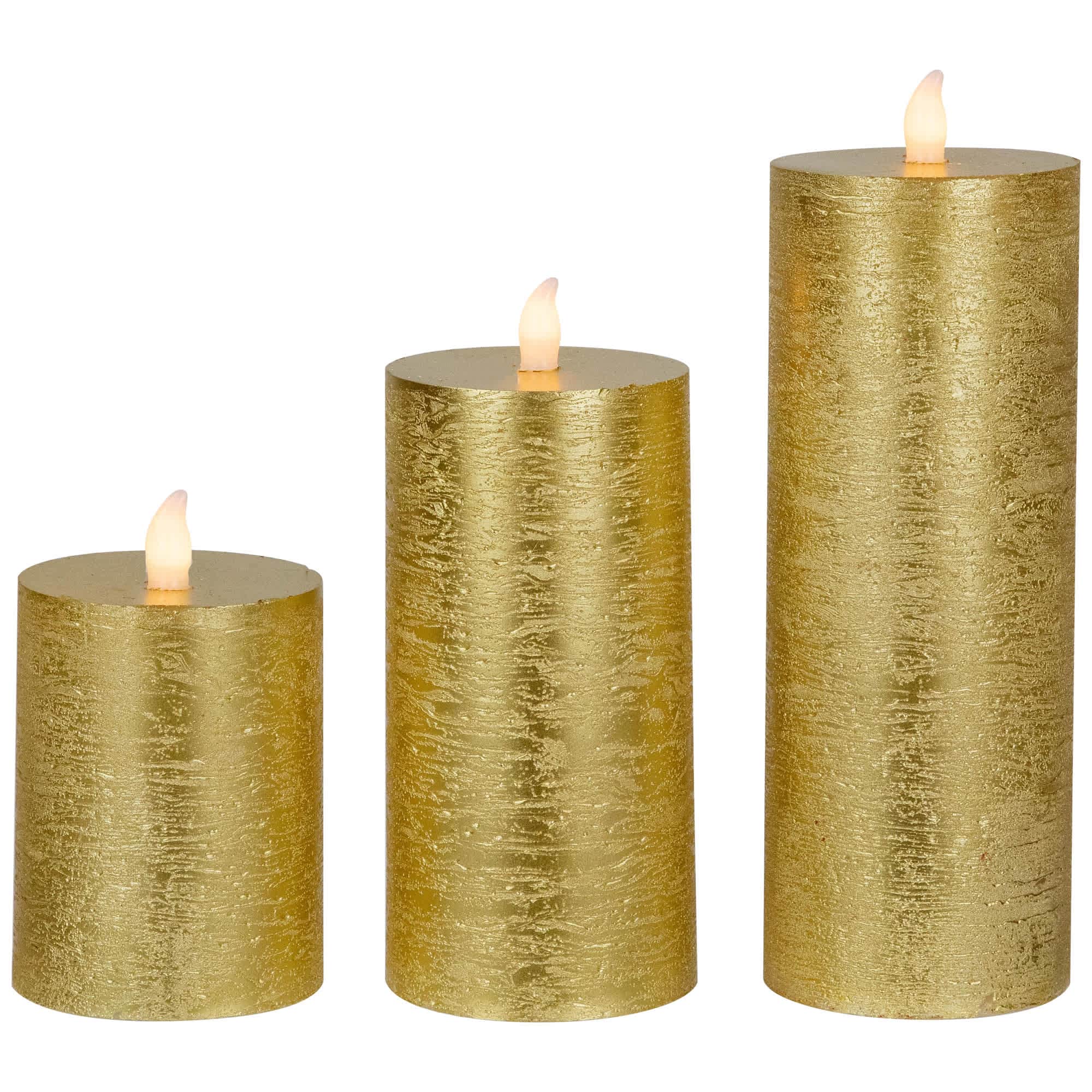 Northlight LED Flickering Flameless Pillar Christmas Candles - 8.75 ...