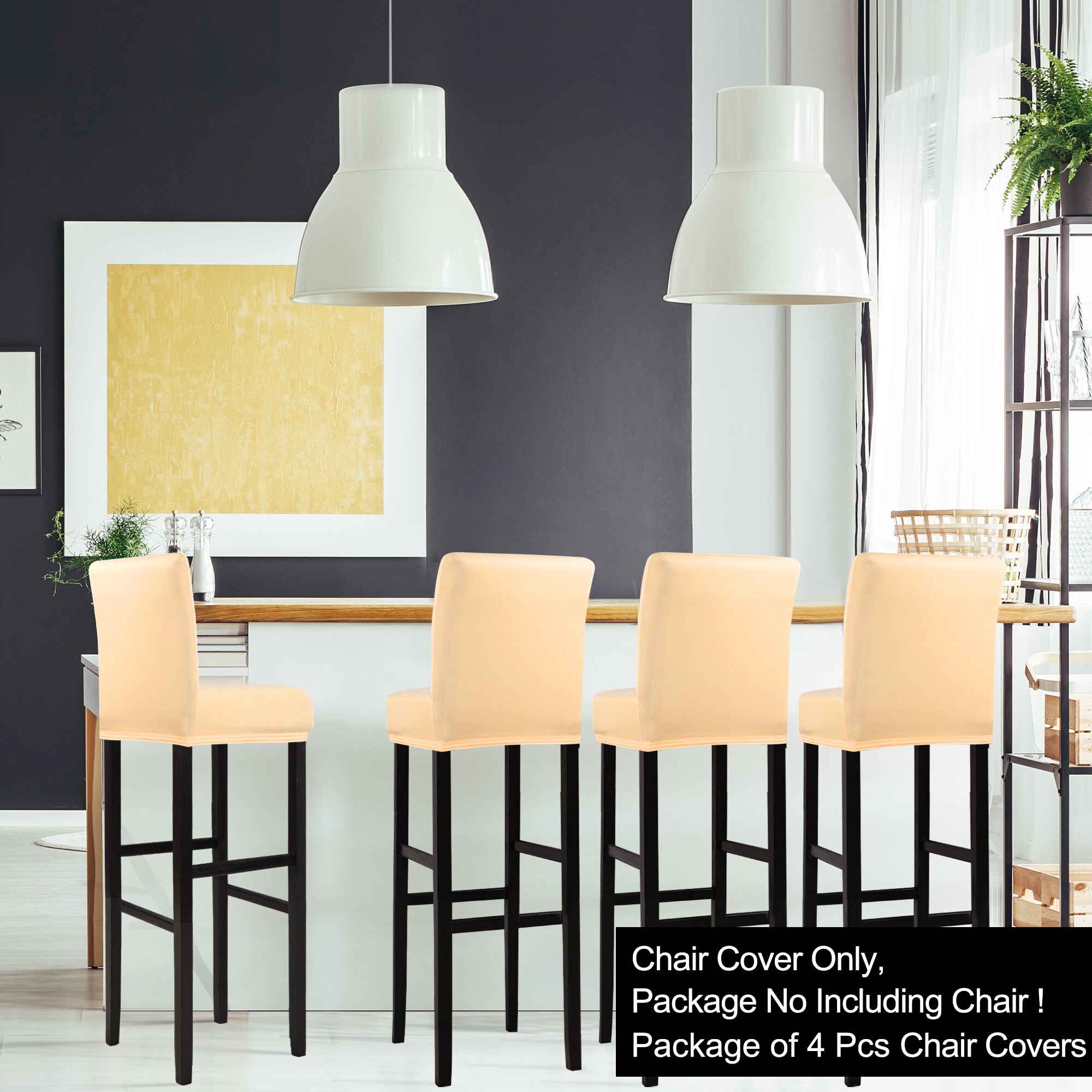 Unique Bargains Stretch Bar Stool Covers Pub Counter Height Side Chair ...