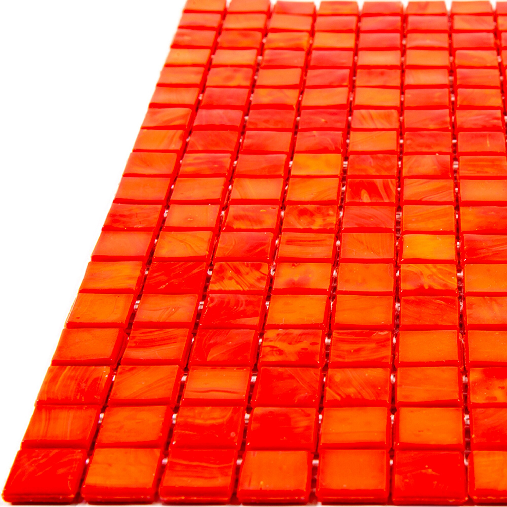Apollo Tile Skosh Red-orange 11-1/2-in x 11-1/2-in Glossy Glass Uniform ...