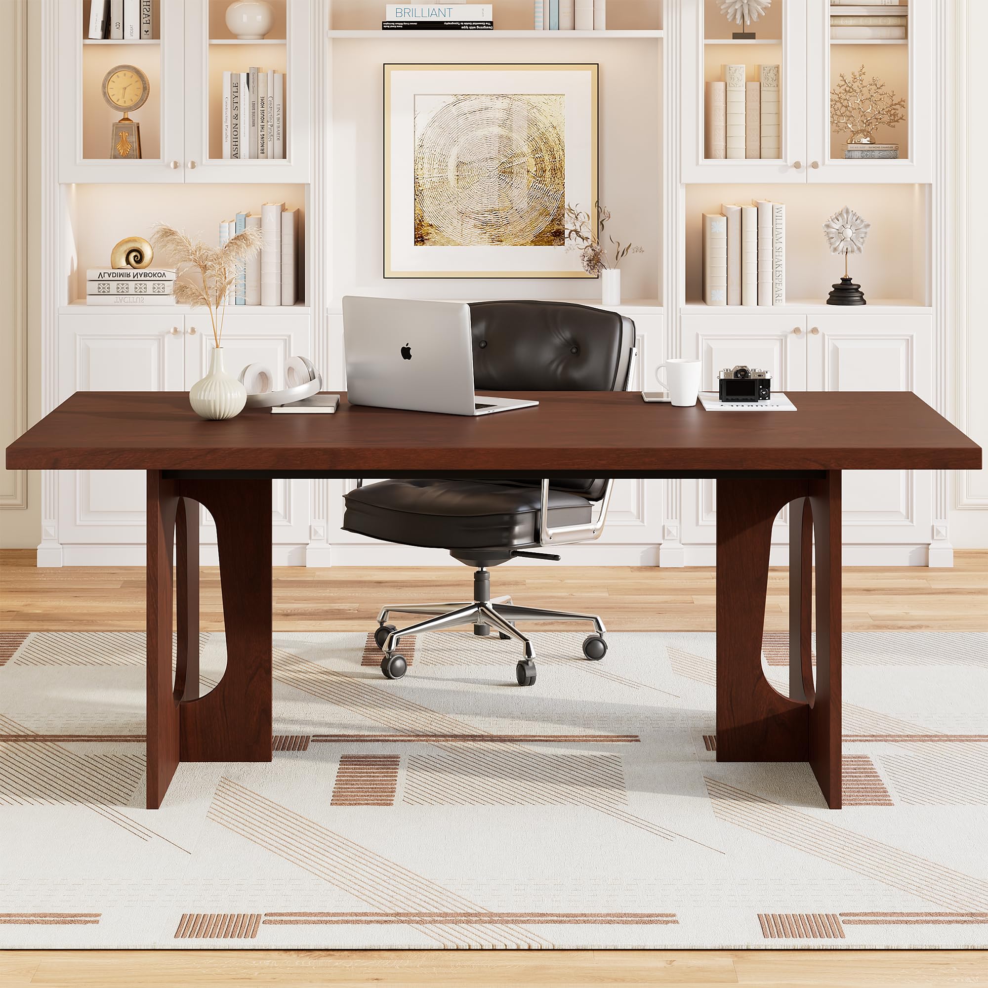 GarveeLife Farmhouse Kitchen Dining Table 71 Inch for 6-10 People ...