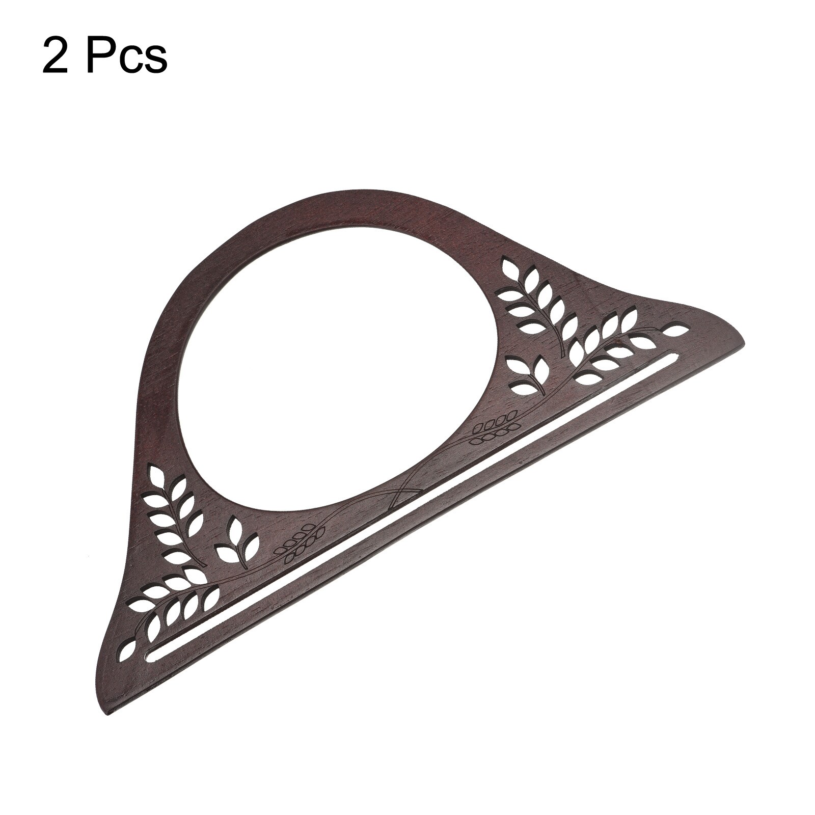 Unique Bargains Wooden Purse Handles 10inch 2pcs D Shape Pattern ...