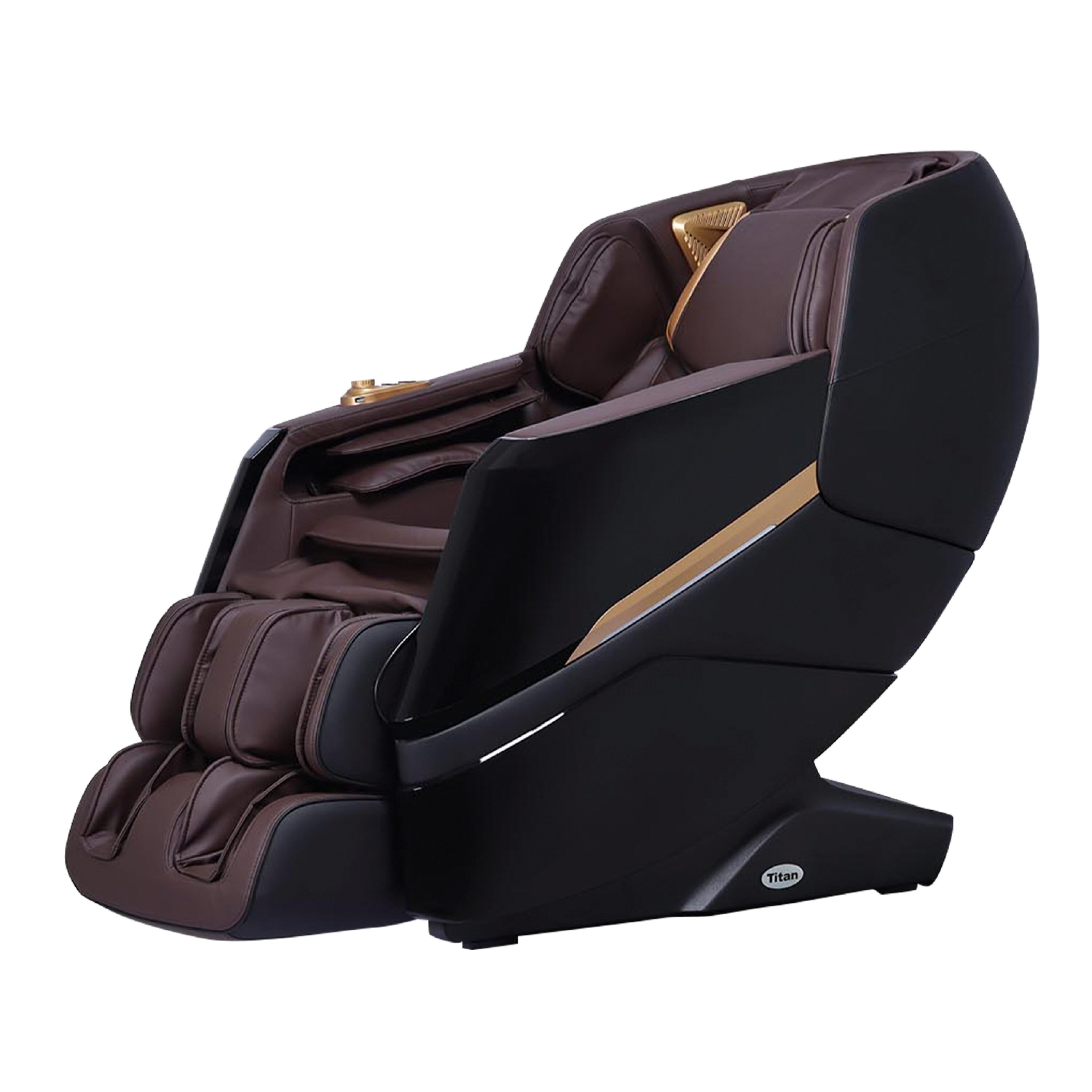 Osaki LUXE 3D Brown Faux Leather Upholstered Powered Reclining Zero Gravity Massage Chair LUXEBR at Lowes