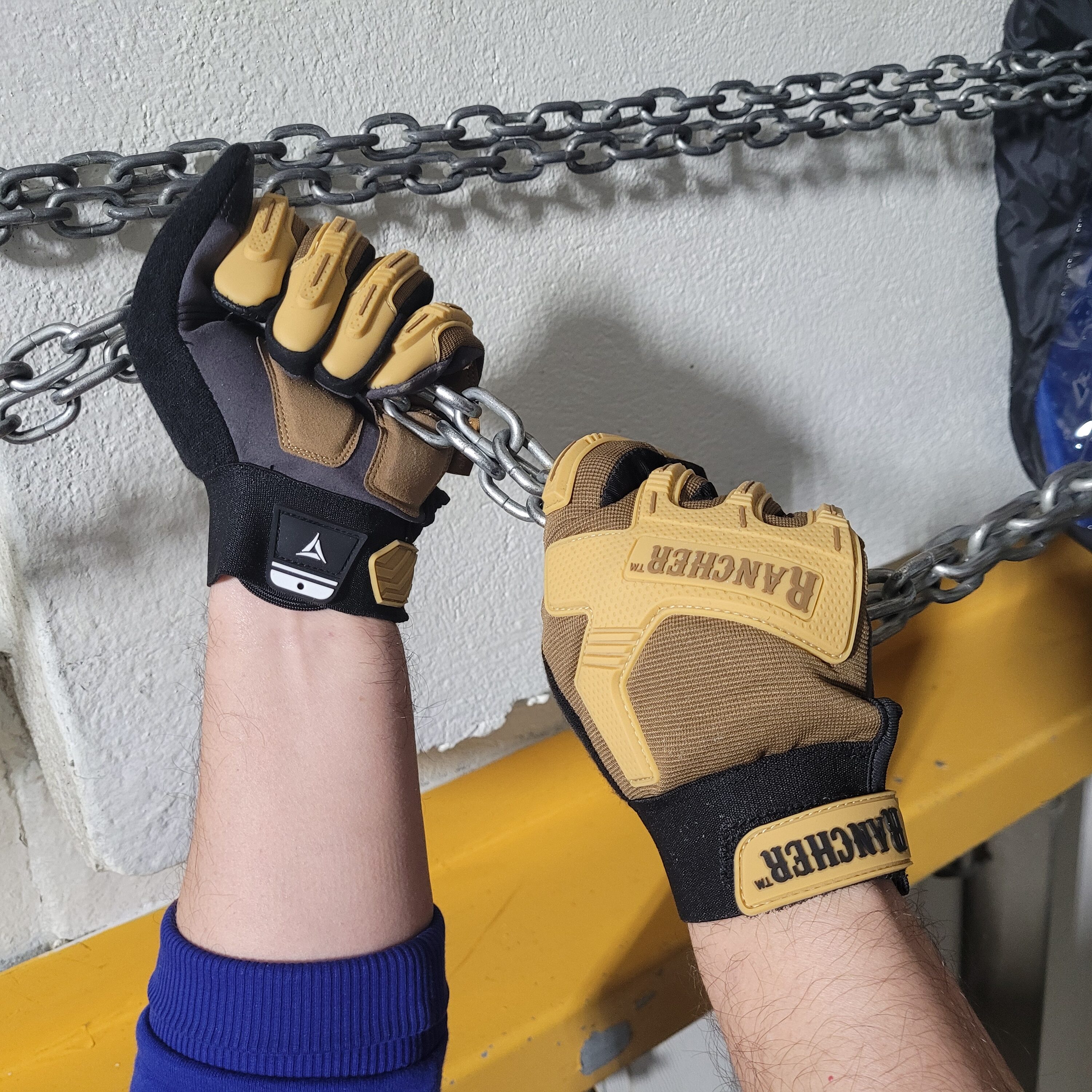 HandCrew Medium Yellow Synthetic Leather Gloves, (1-Pair) USHG-2045M at ...