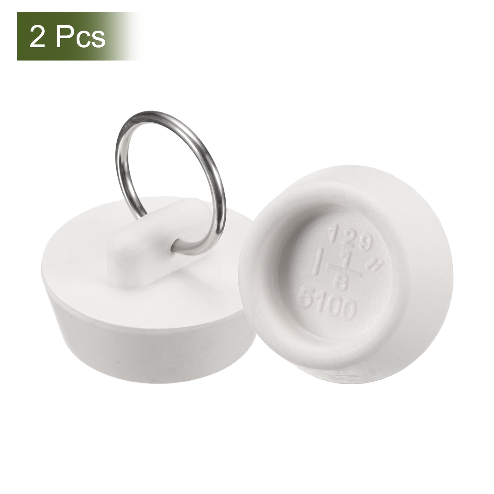 Unique Bargains 2pcs Tub Stoppers Rubber Bathtub Stoppers 1-1/8 Inch ...