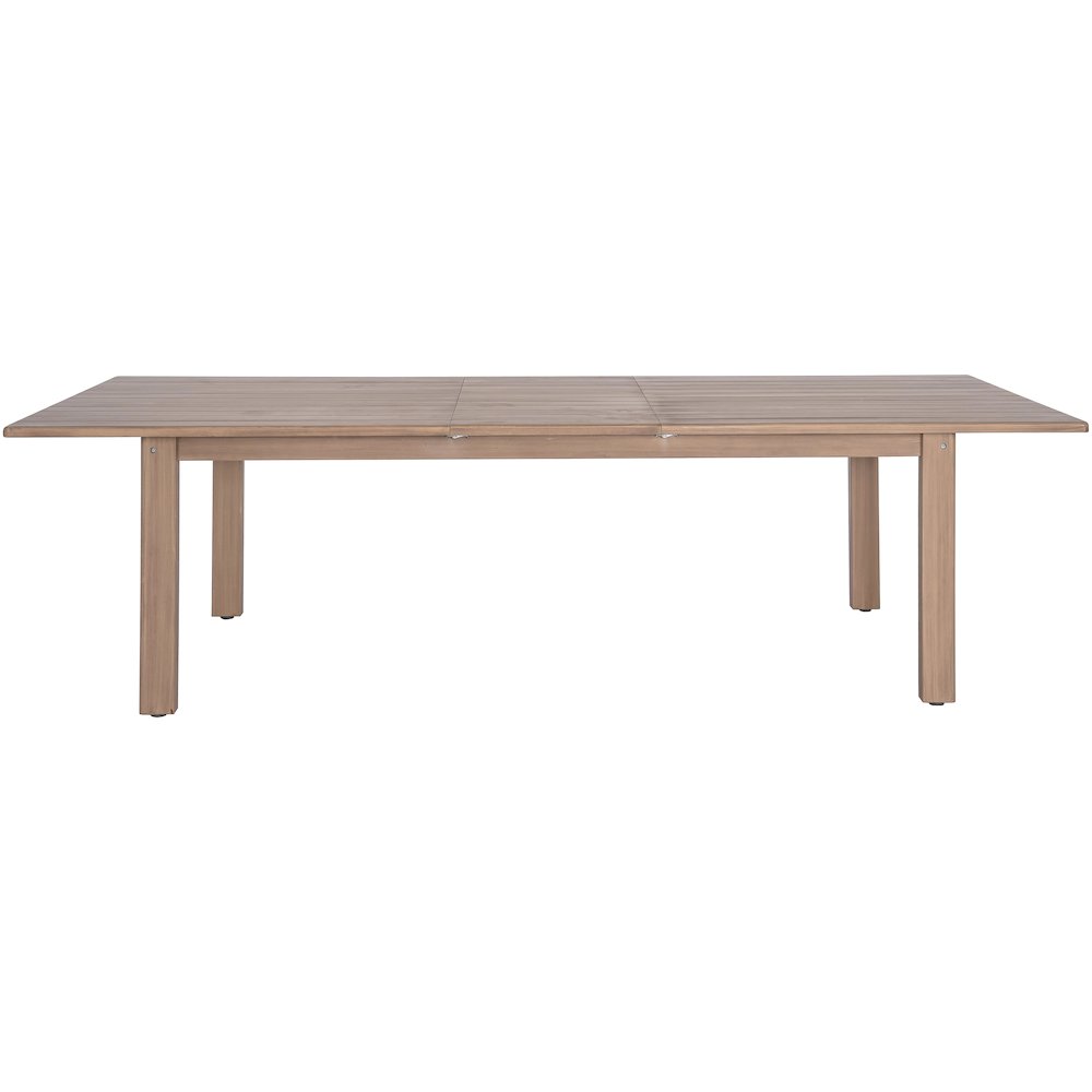 Meridian Newport 86.75 108 Natural Acacia Wood Outdoor Patio Dining ...