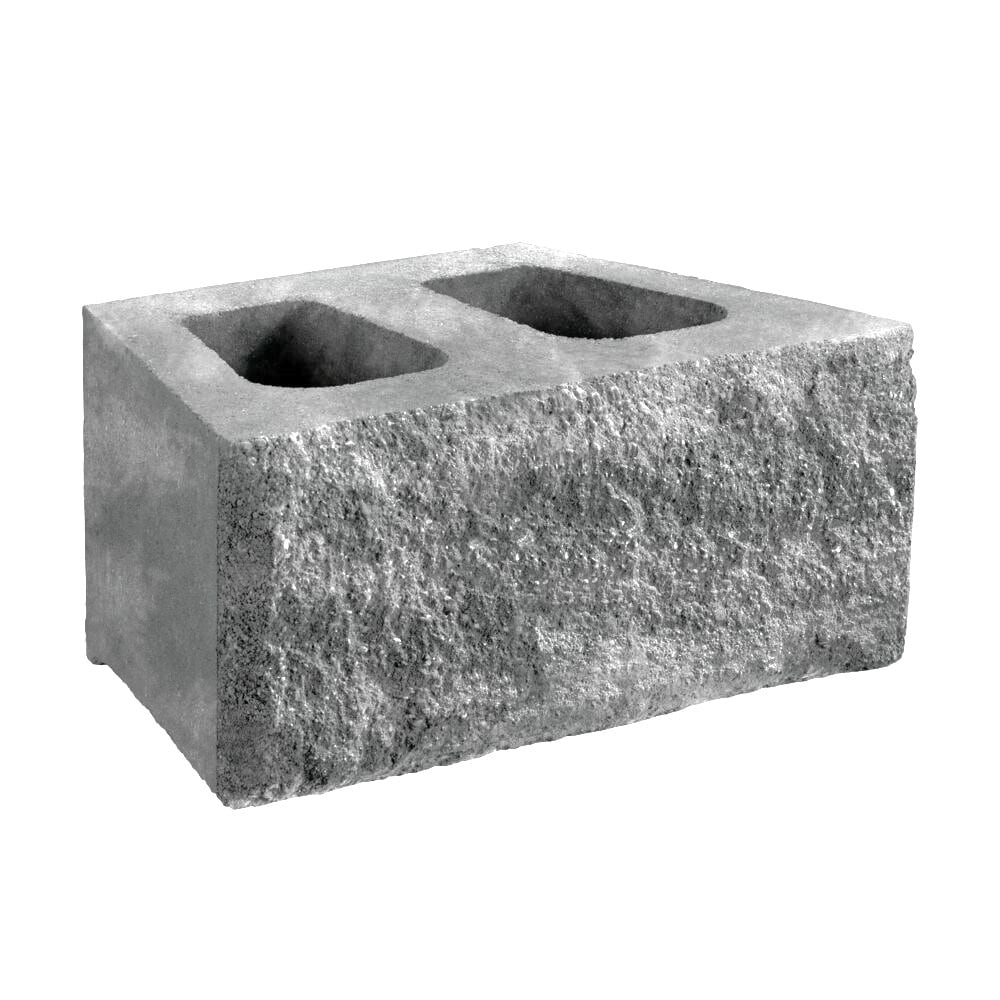 Oldcastle 6-in H x 16-in L x 9-in D Gray/Char Concrete Retaining wall ...