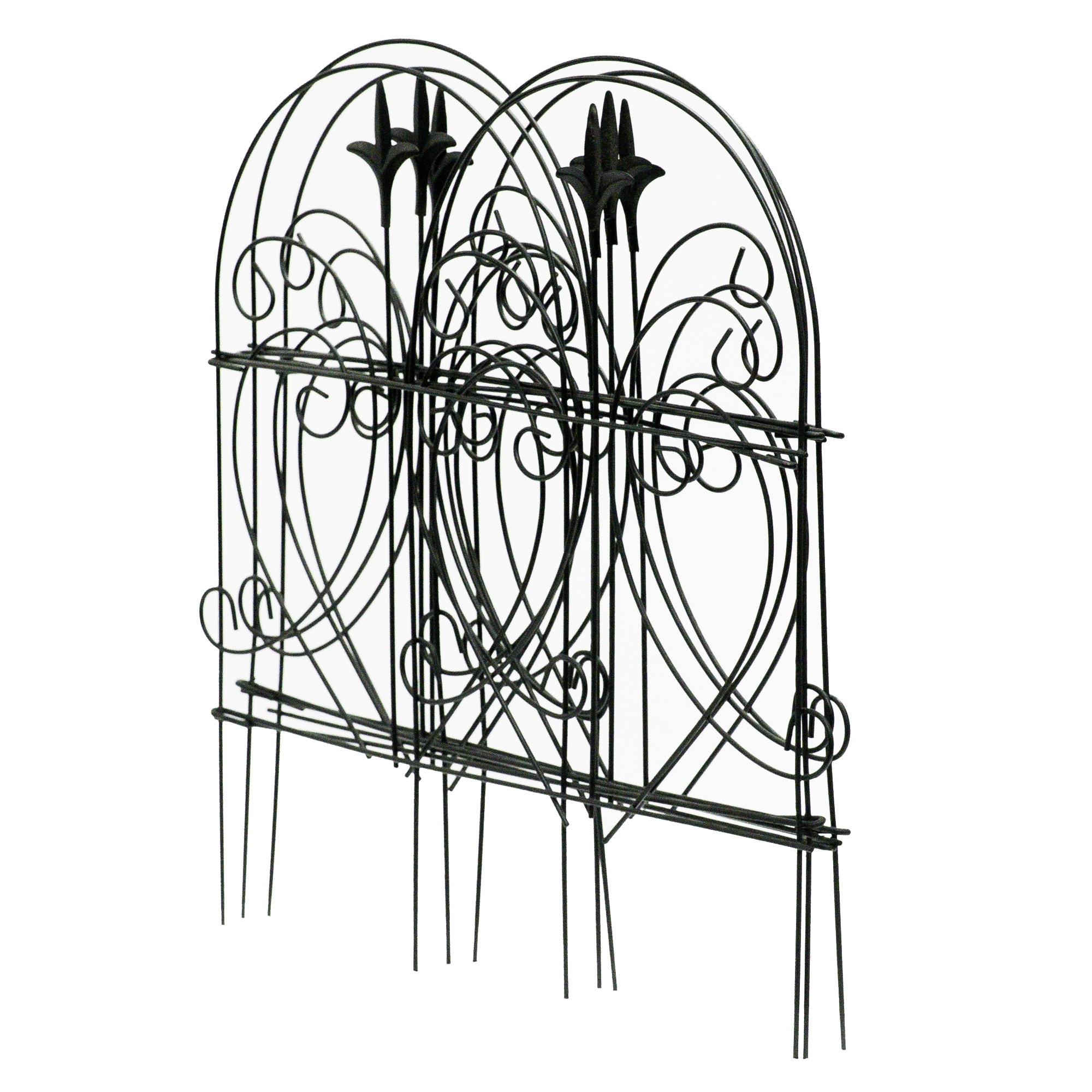 Glamos Wire 3-in x 96-in x 18-in 2 -Pack black Metal Steel Border ...