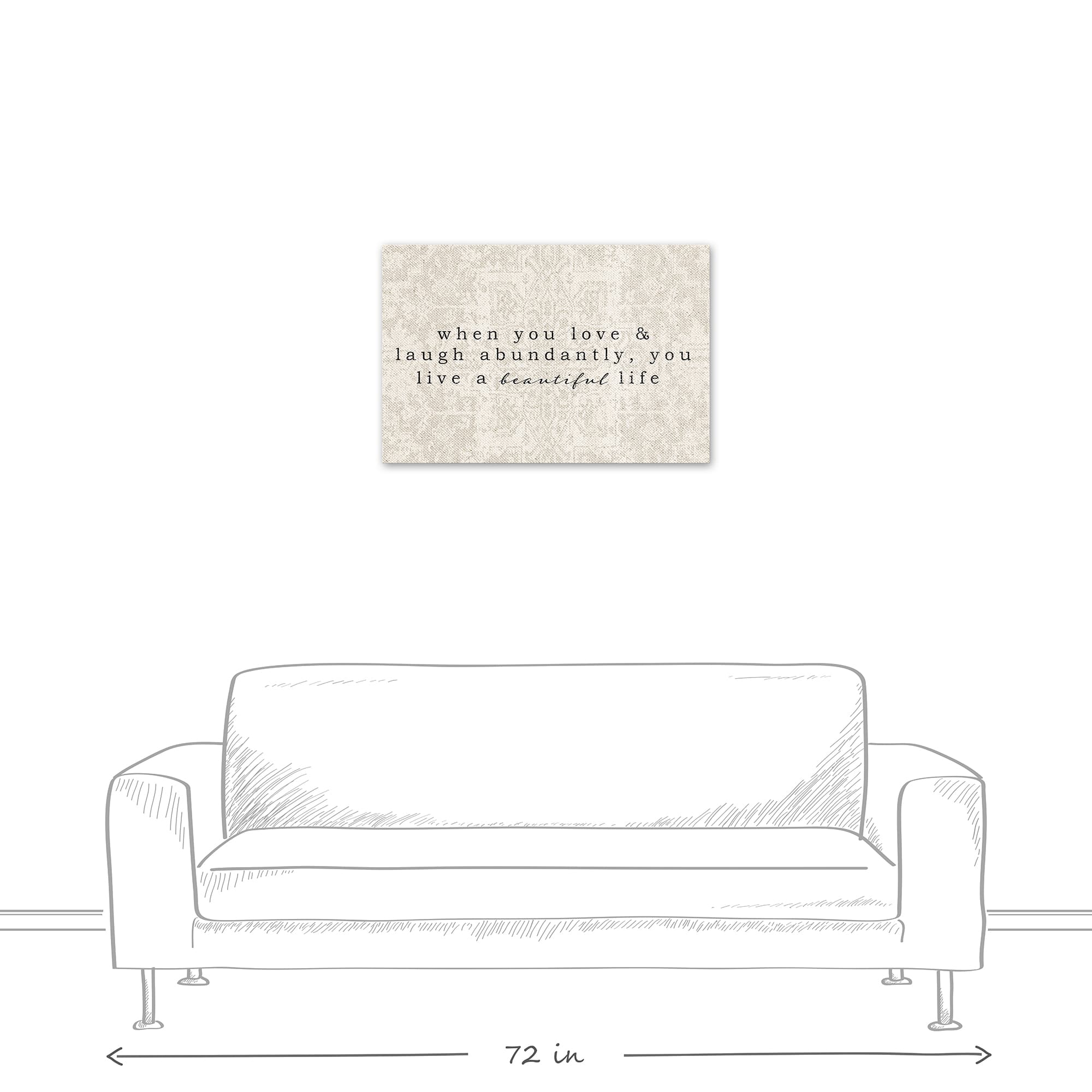 Creative Products Love Laugh Abundantly 30 x 20 Canvas Wall Art in the ...