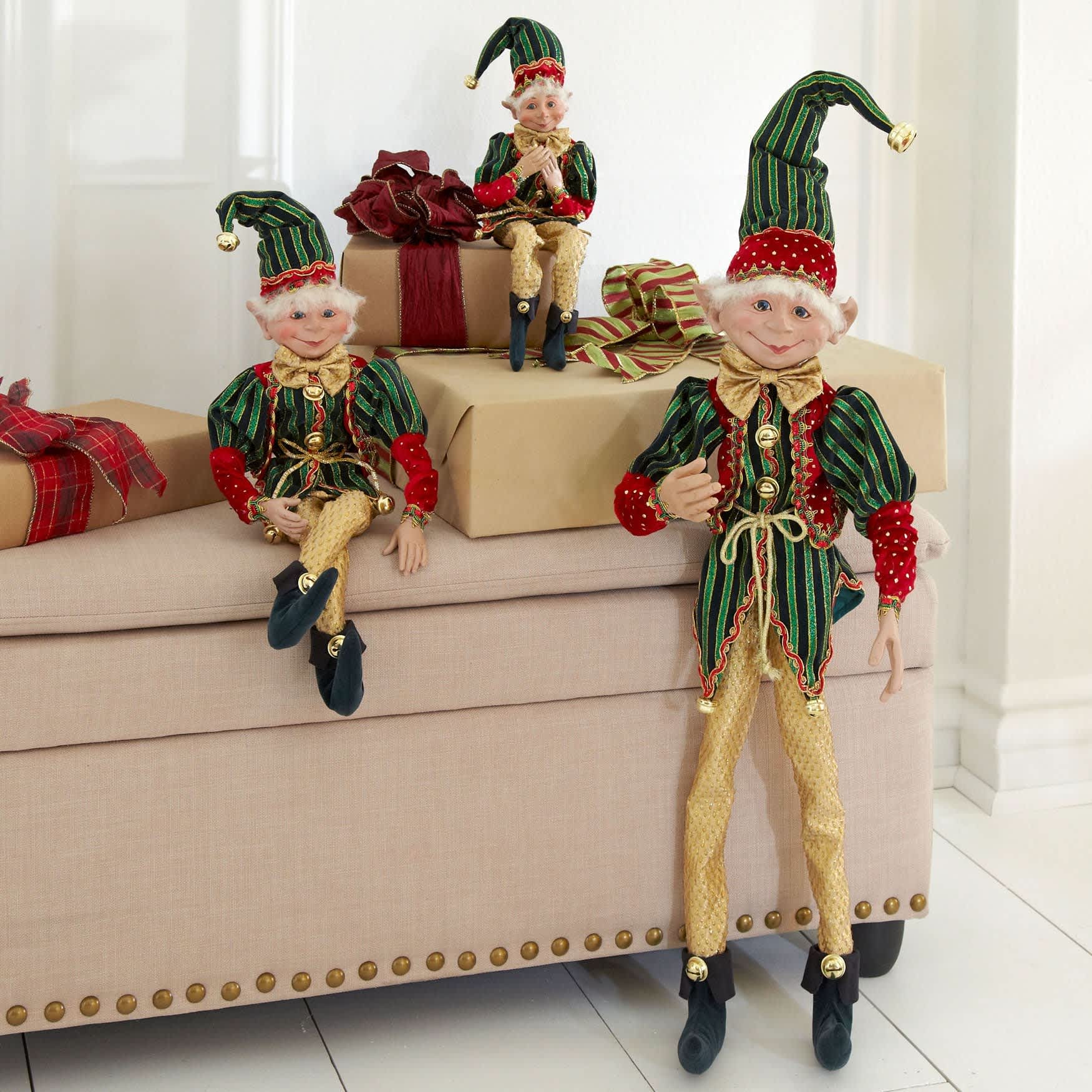 BrylaneHome 38-in Posable Christmas Elf in the Christmas Decor ...