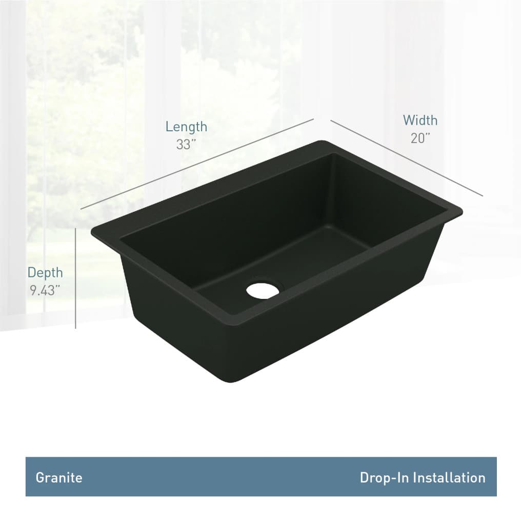 Moen Host 33-inch Granite DM Single Bowl Sink in the Kitchen Sinks ...