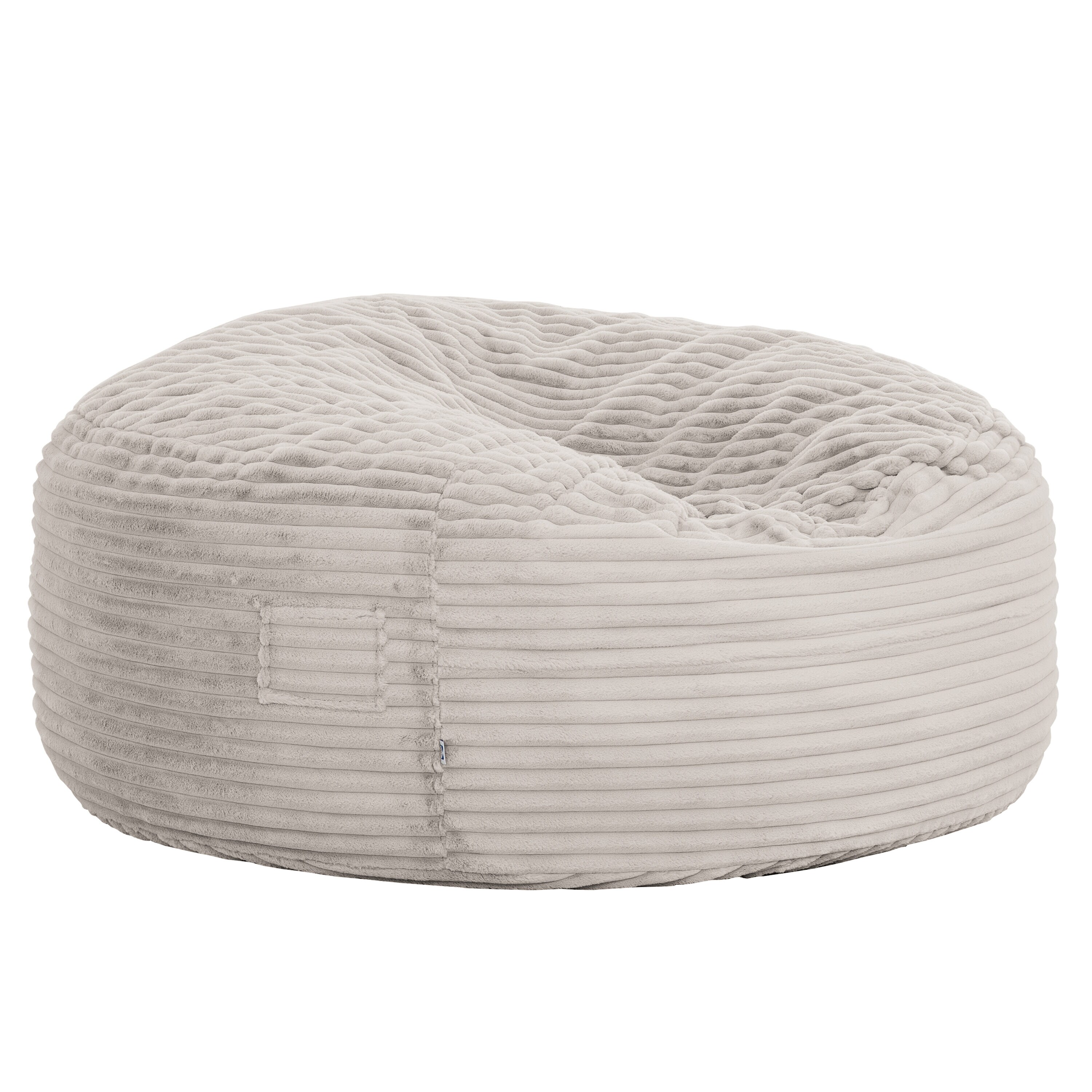 Misopily 60 inch Large Corduroy Memory Foam Bean Bag Chair Taupe Round ...