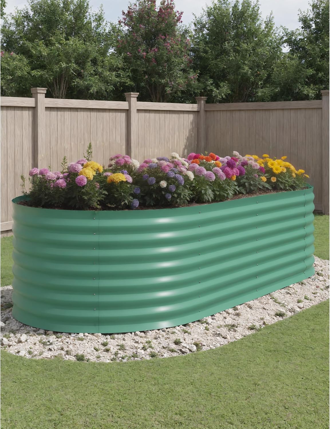 Der Rose 2Pcs 8x4x2FT Galvanized Steel Raised Garden Bed Outdoor Large ...