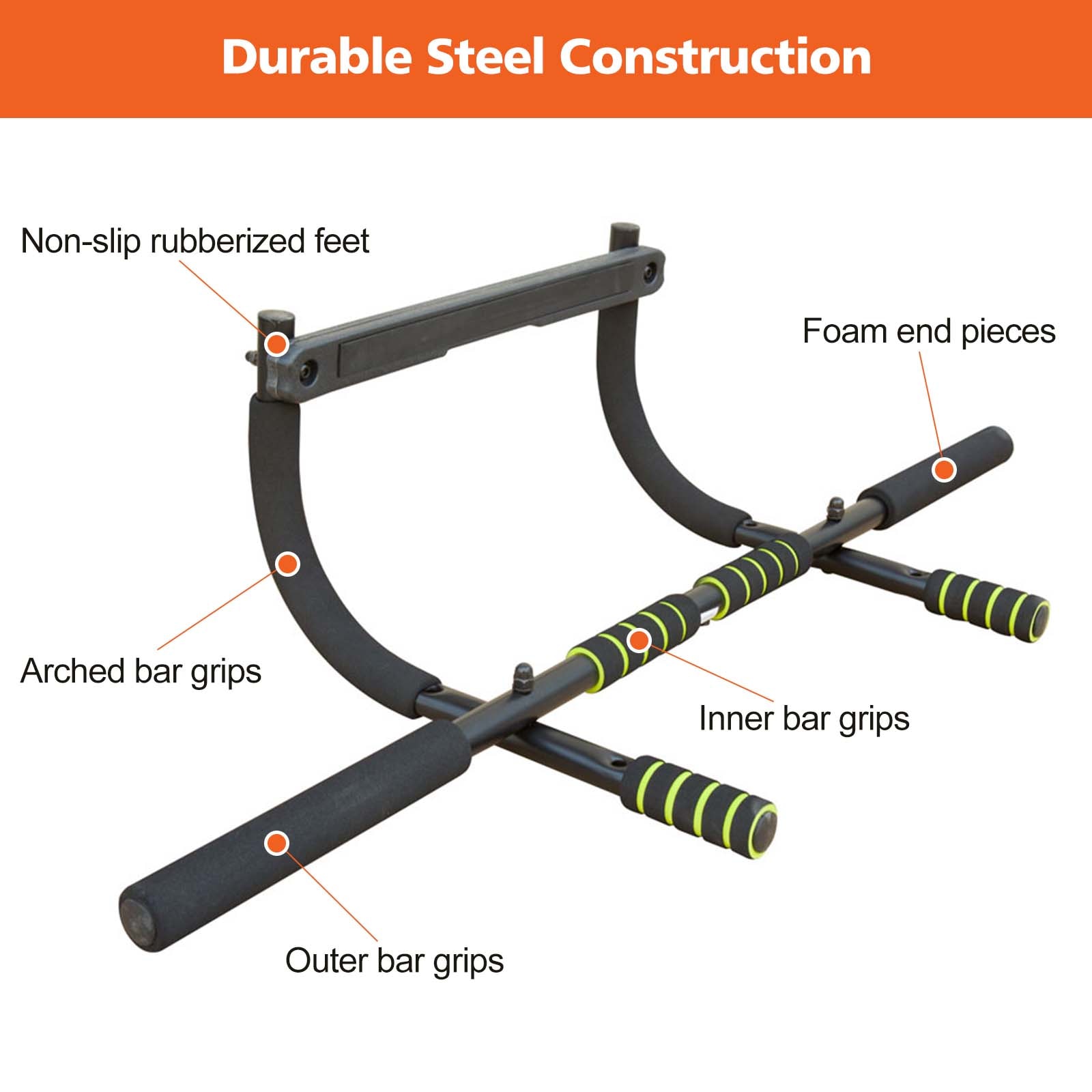 Flynama Wall-mount Pull-up Bar in the Pull-Up & Push-Up Bars department ...