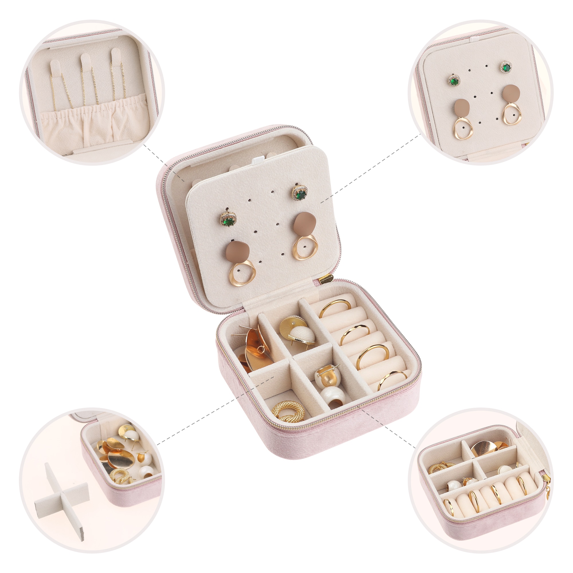 Unique Bargains Travel Jewelry Box for Girl's Birthday Gifts Mini ...