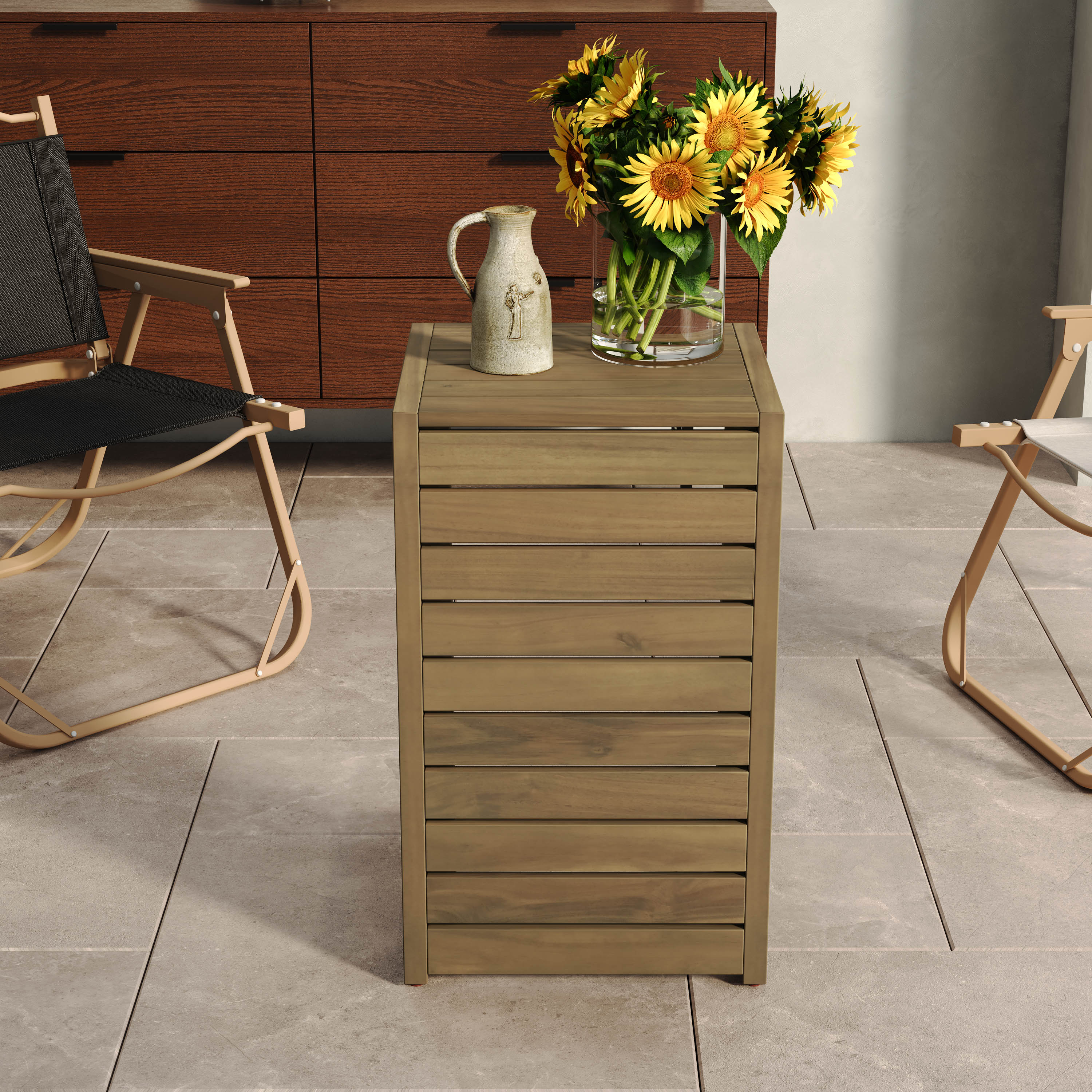 Christopher Knight Home C-shape End Table Acacia Wood Brown in the ...
