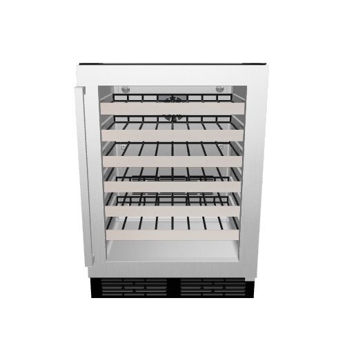 Hisense 23.4 in W 54 Bottles Stainless Steel Built In freestanding Indoor Wine Cooler HWS54029SS at Lowes