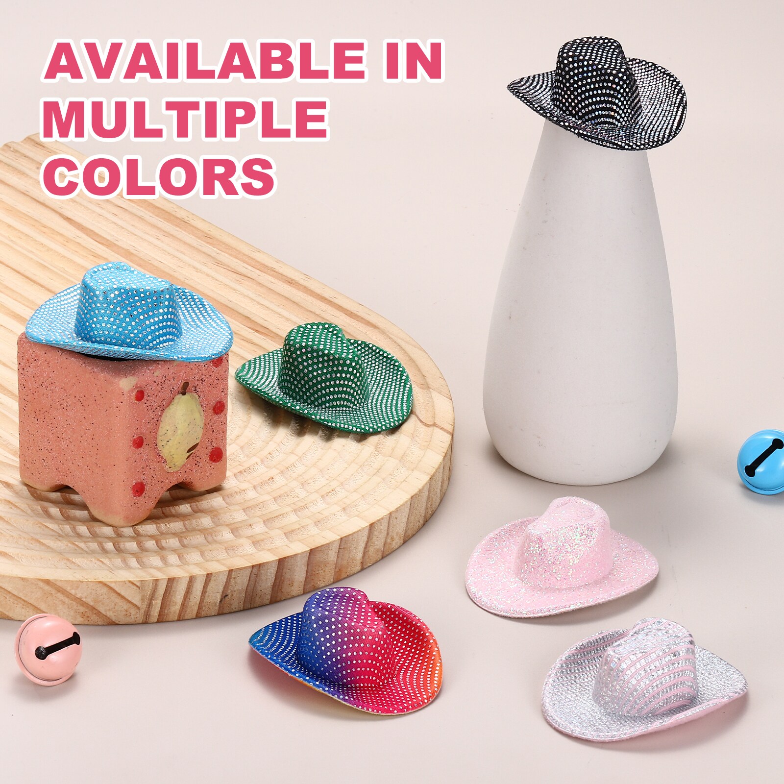 PATIKIL Mini Cowboy Hats 8pcs Miniature Western Cowboy Hat for Crafts ...