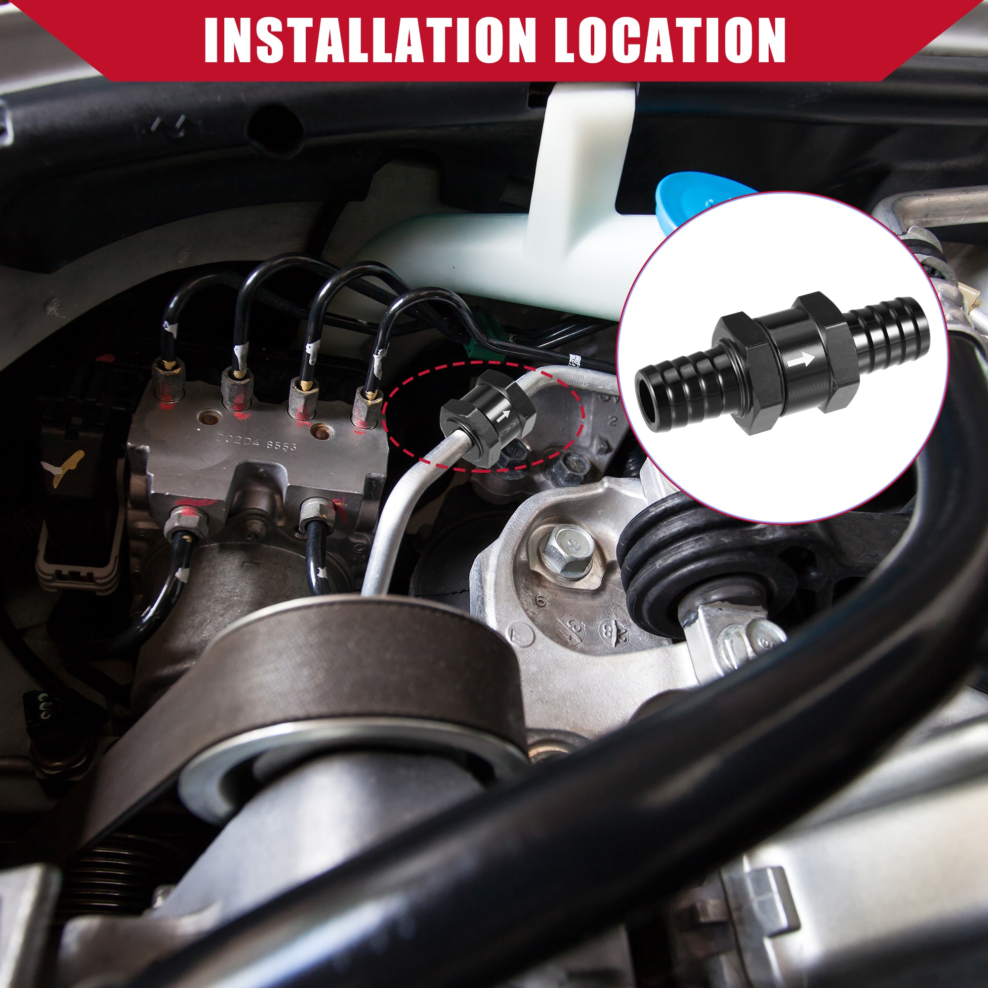 Unique Bargains Fuel Check Valve One Way / Inner Non Return One Way ...
