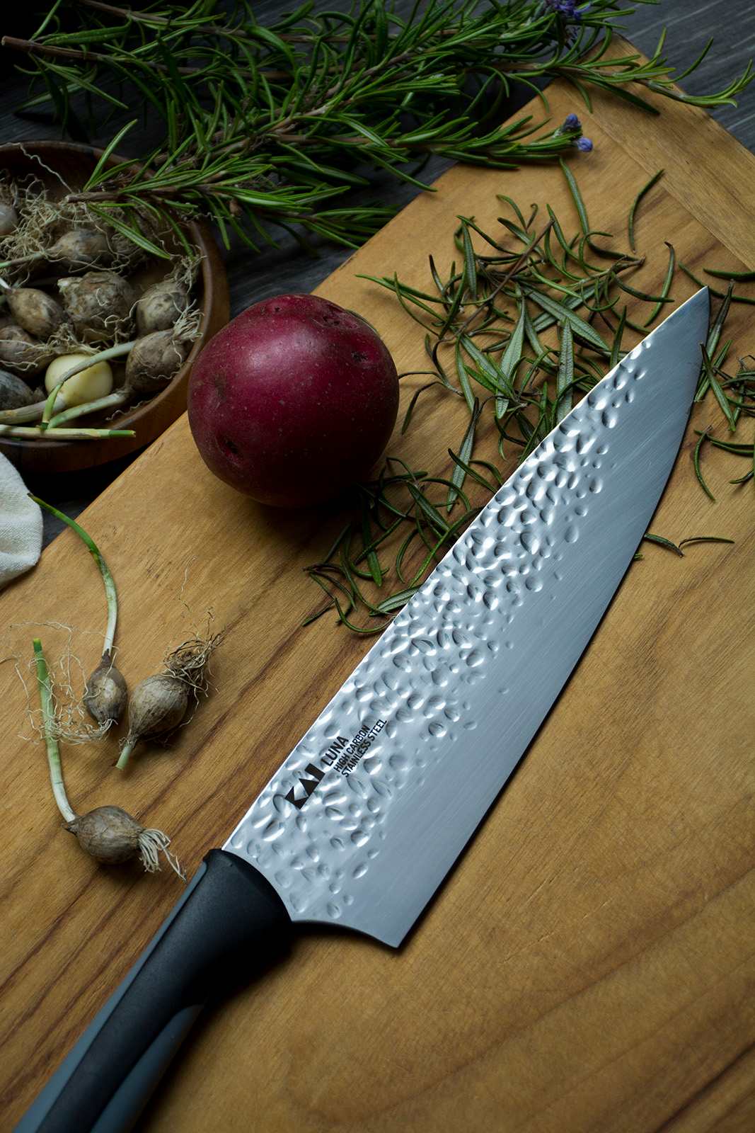 Shun Kai Luna 3 Piece Knife Set 8 Chef's 6 Utility 3.5 Paring Knife ...