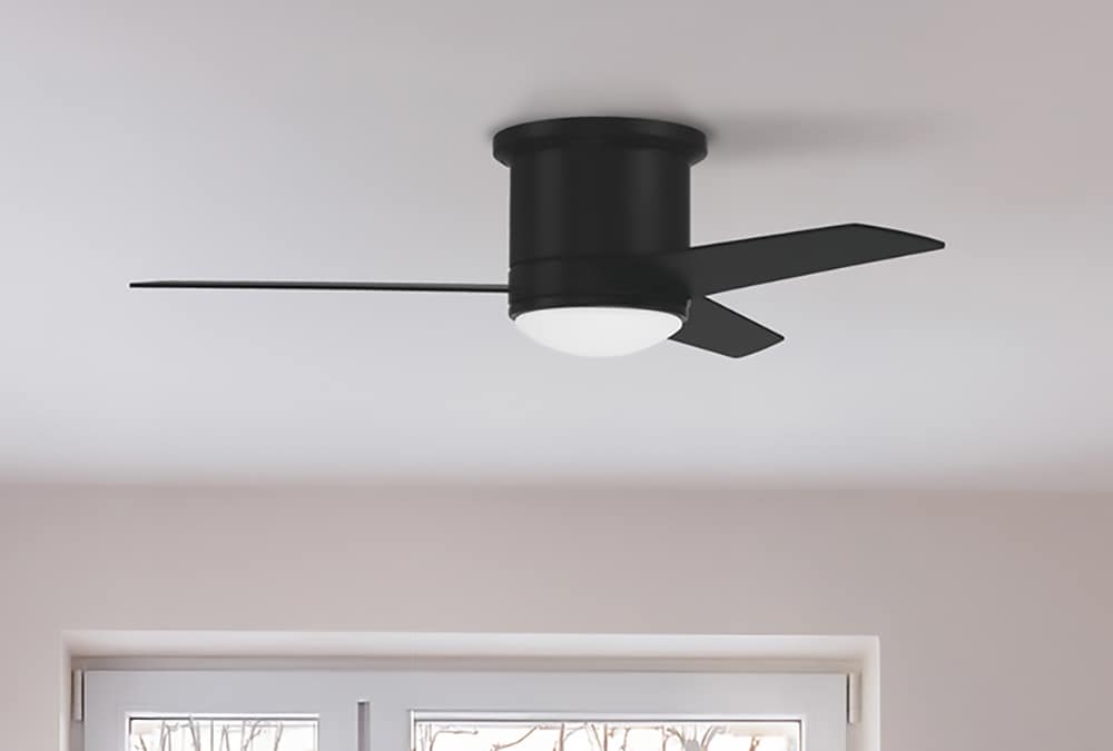 Craftmade Cole II 44-in Flat Black Integrated LED Indoor/Outdoor Flush ...