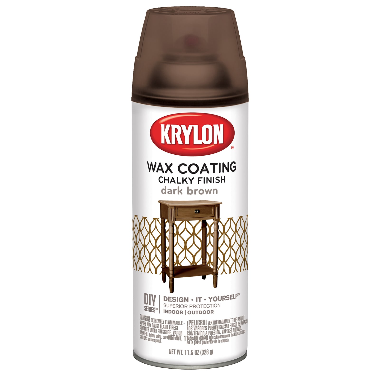 Krylon Specialty Chalky Finish Matte Dark Brown Wax Chalky Spray Paint NET WT. 11.5 oz K04119000 at Lowes