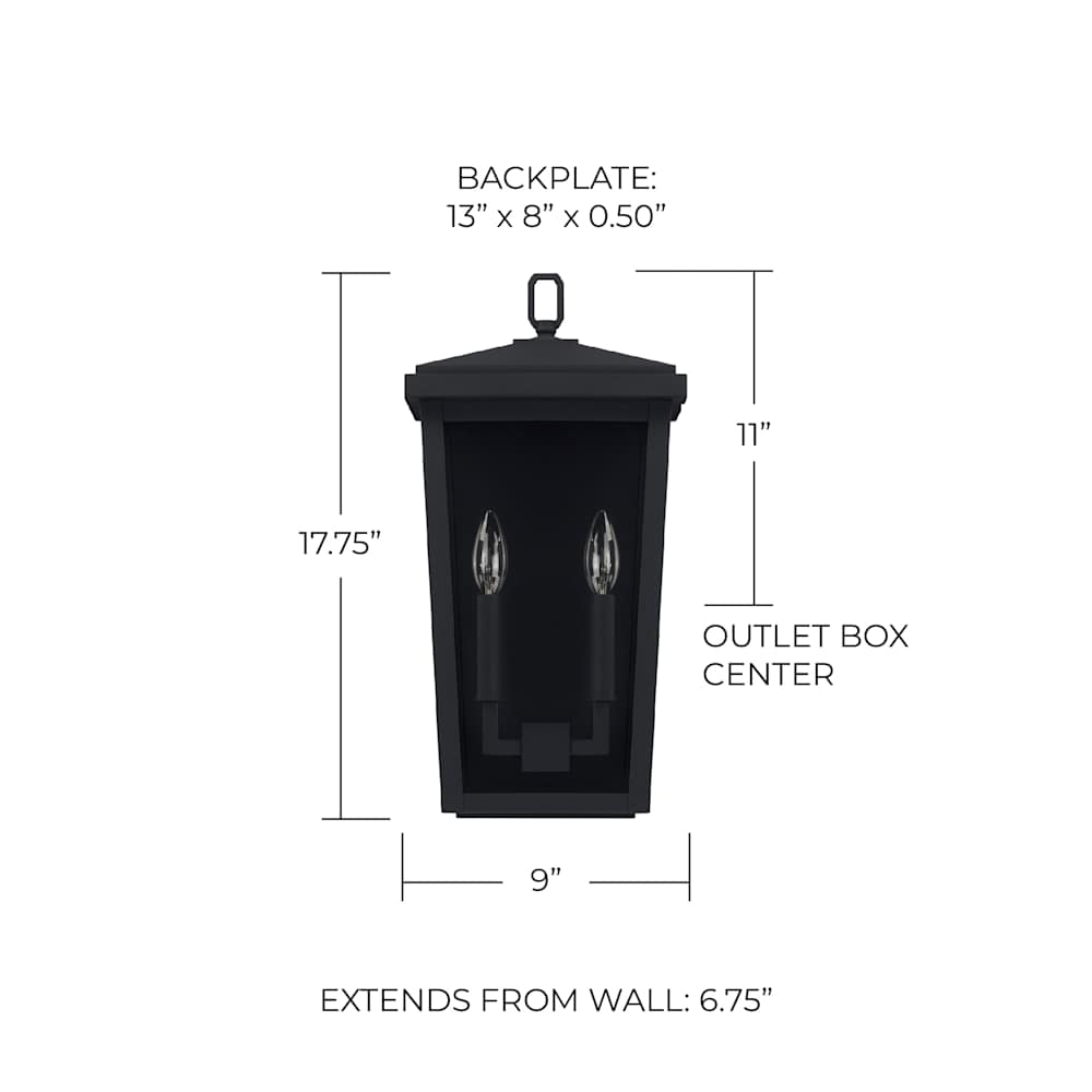 Capital Lighting 926222 Donnelly 2 Light 18 Inch Tall Outdoor Wall ...