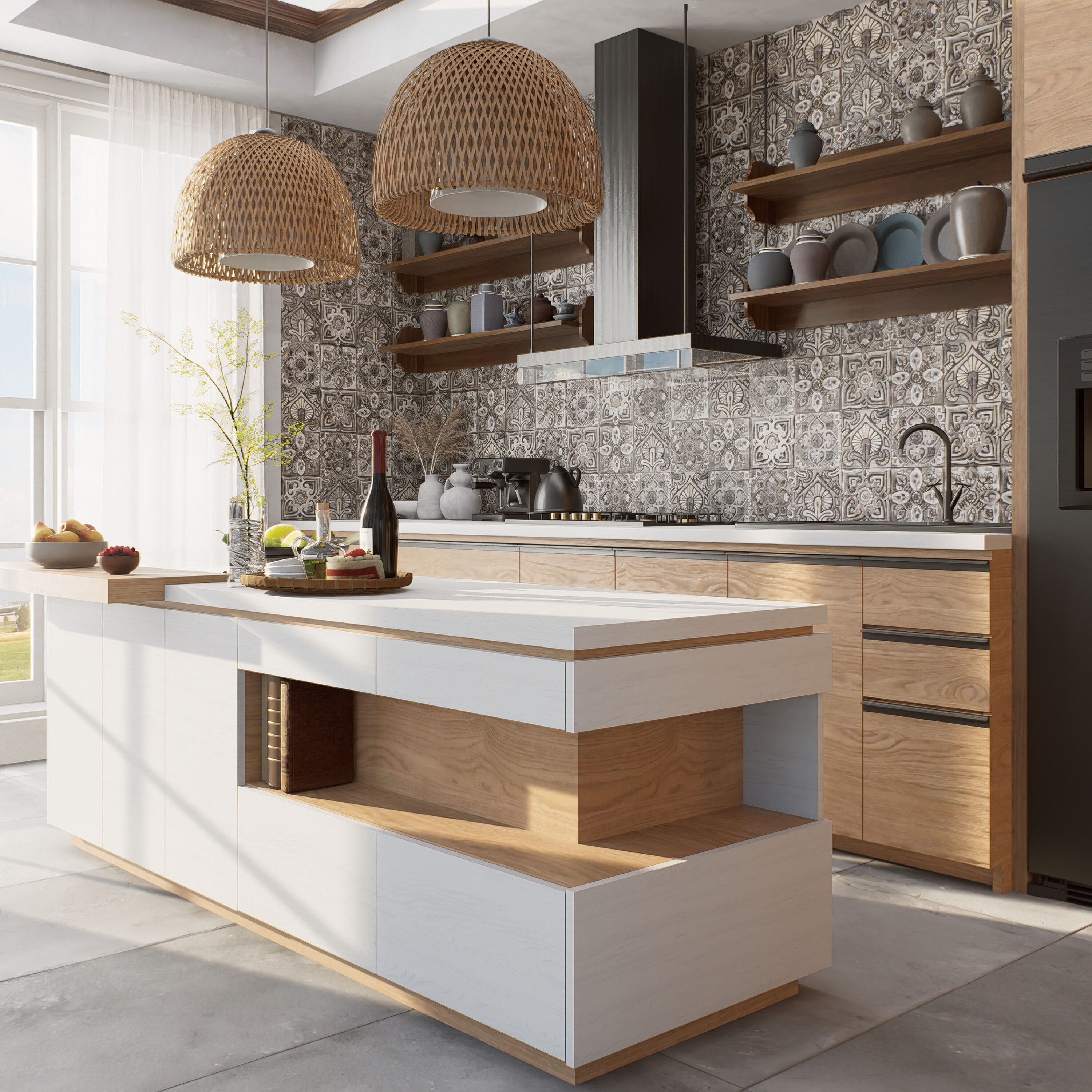 Affinity Tile Sample - Mandala Decor Mix Mystikos 8-in x 8-in Multi ...