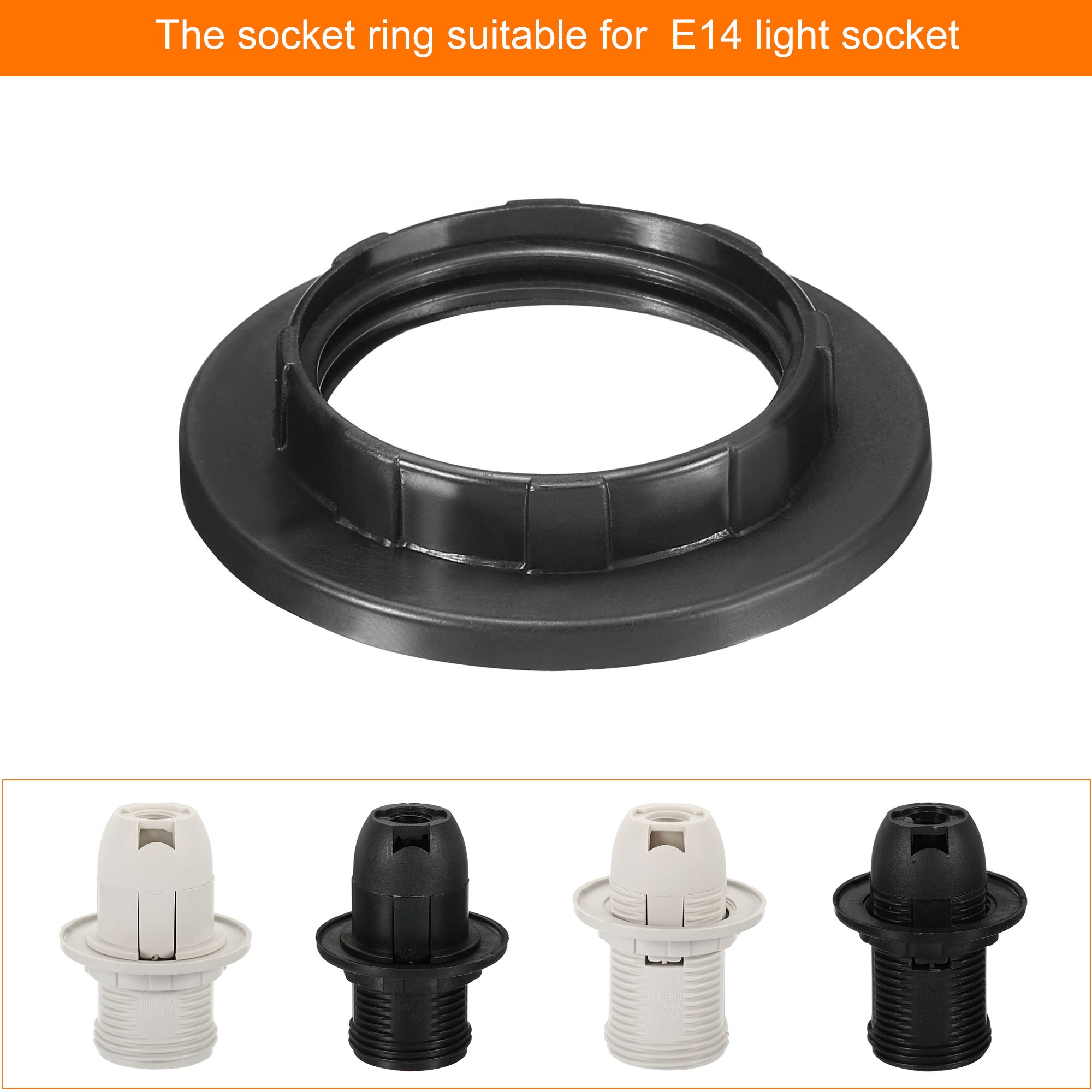 PATIKIL E14 Light Socket Rings 3pcs Lamp Shade Holder Adapter Ring for ...