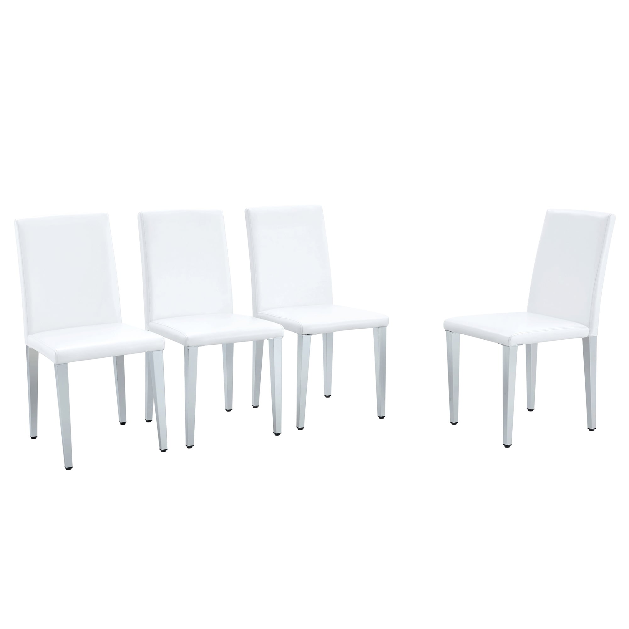 Bybafun Set of Casual Faux leather Upholstered Dining side chair ...
